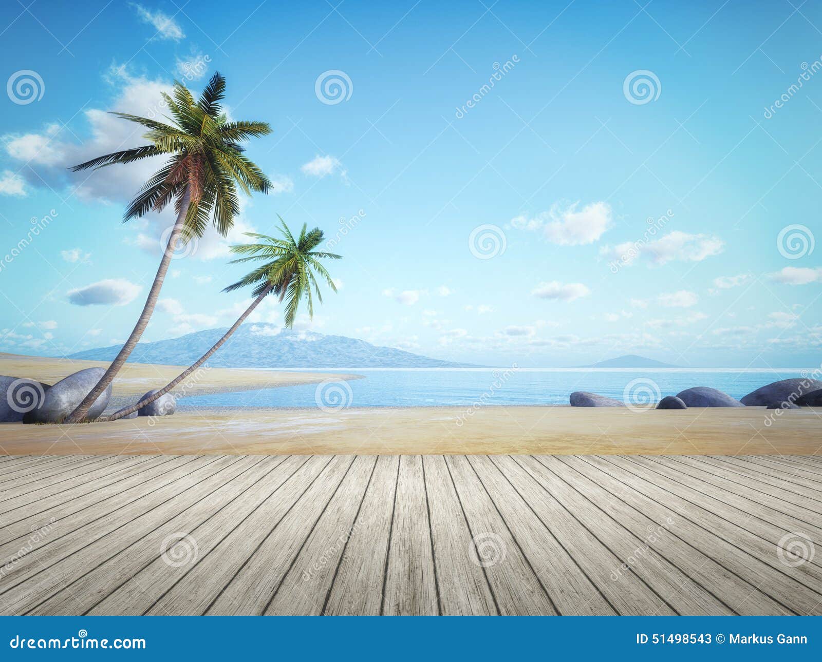 Palm tree beach stock image. Image of scenery, scenic - 51498543