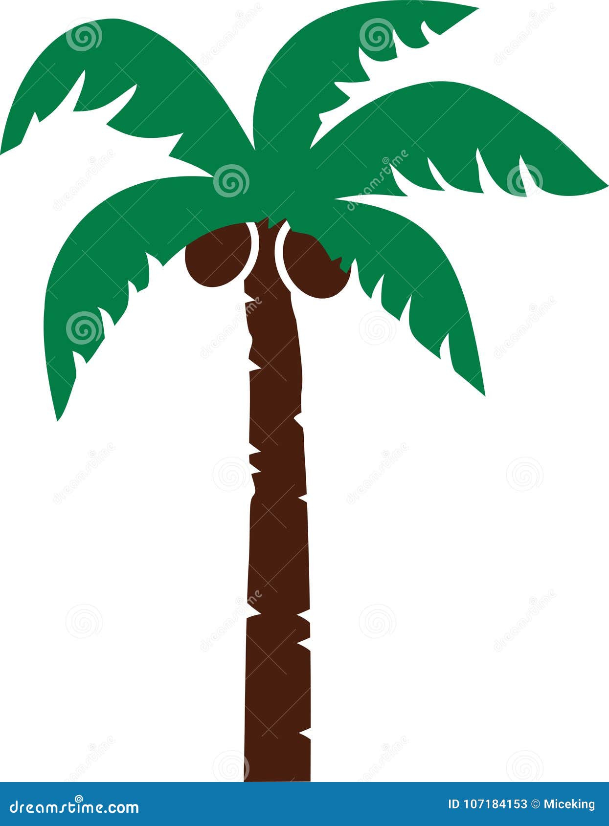 Palm tree with coconuts stock vector. Illustration of palm - 107184153 Palm tree with coconuts stock vector. Illustration of palm - 107184153