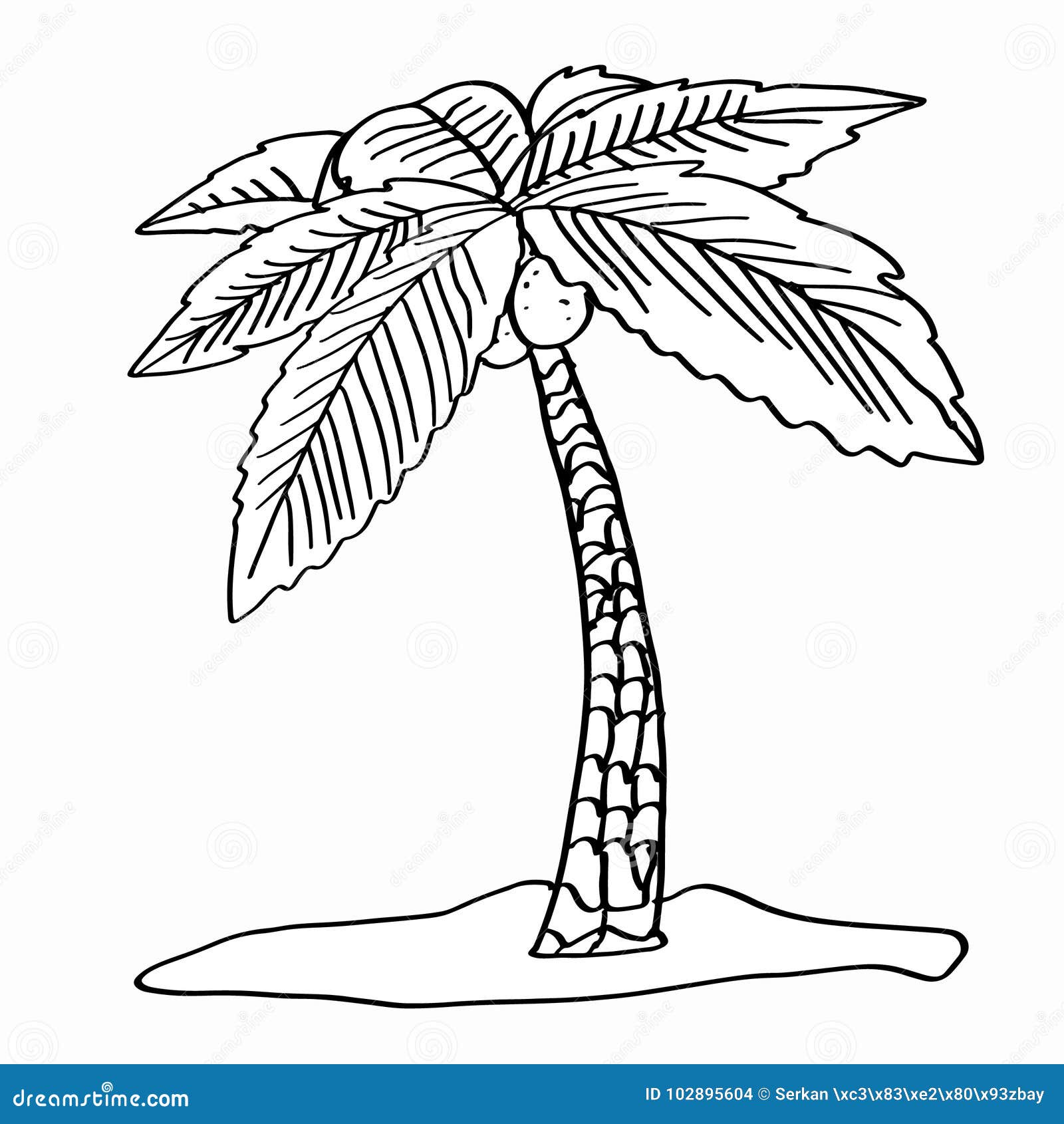Palm Tree Pattern Coloring Page Coloring Pages