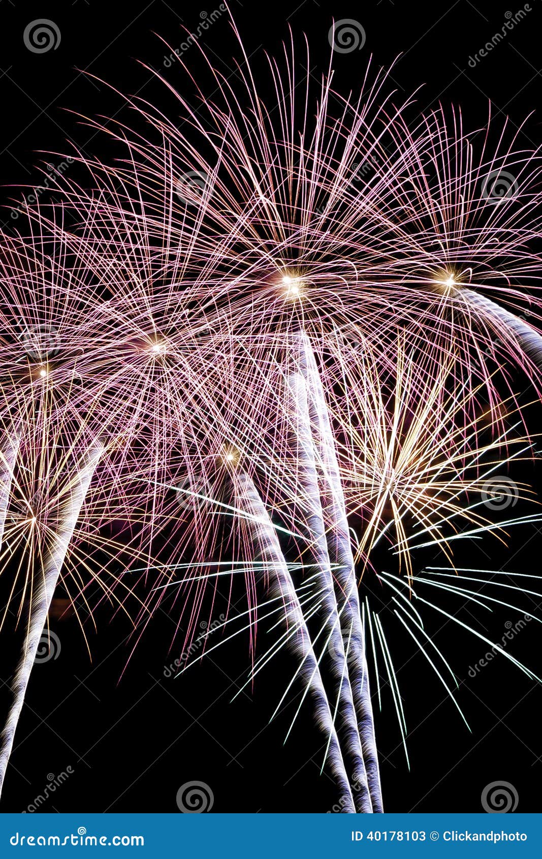 Palm tree fireworks stock image. Image of colour, orange - 40178103