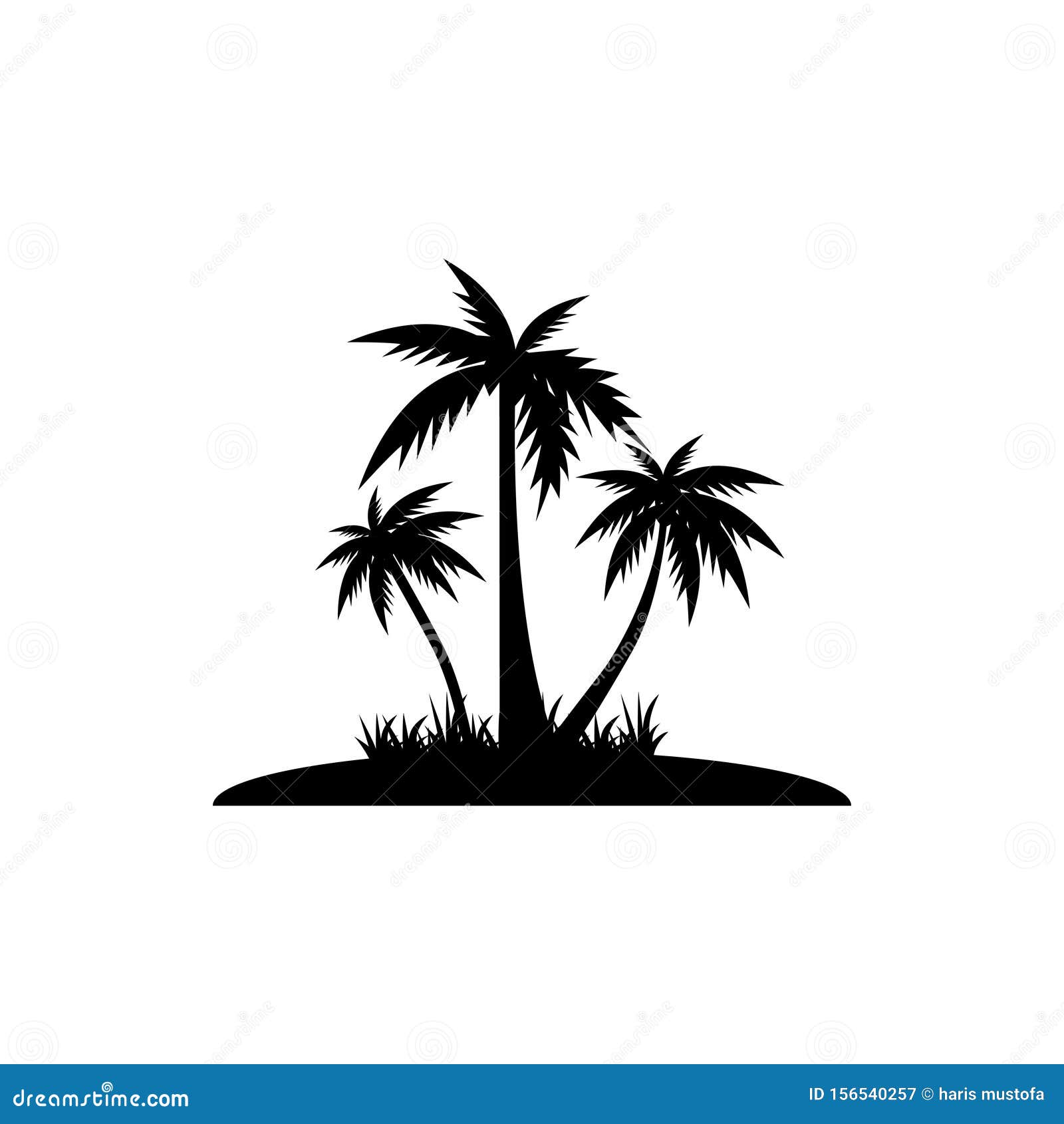 Palm Tree Graphic Design Template Vector Isolated Stock Vector ...