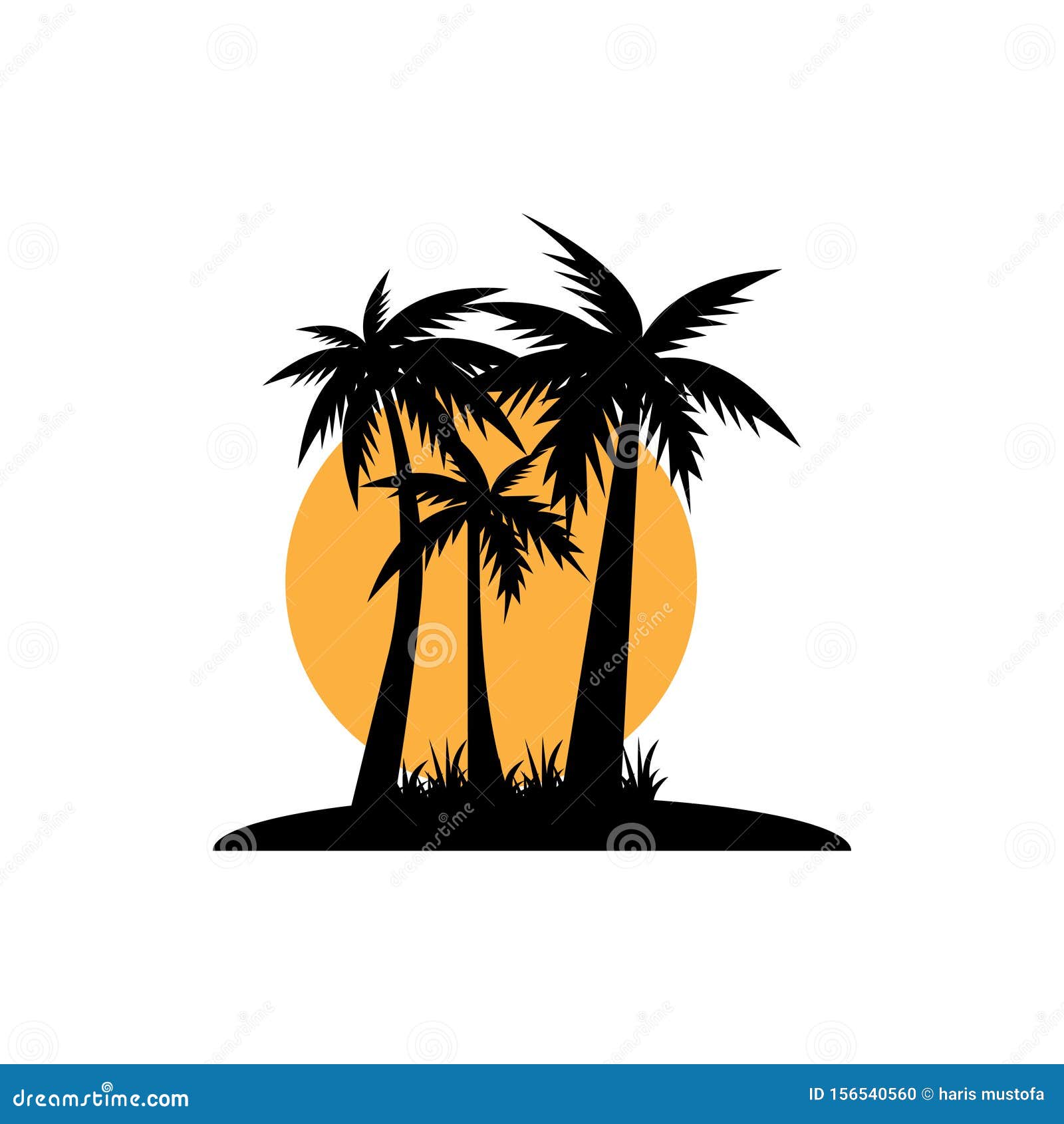 Palm Tree Graphic Design Template Vector Isolated Stock Vector ...