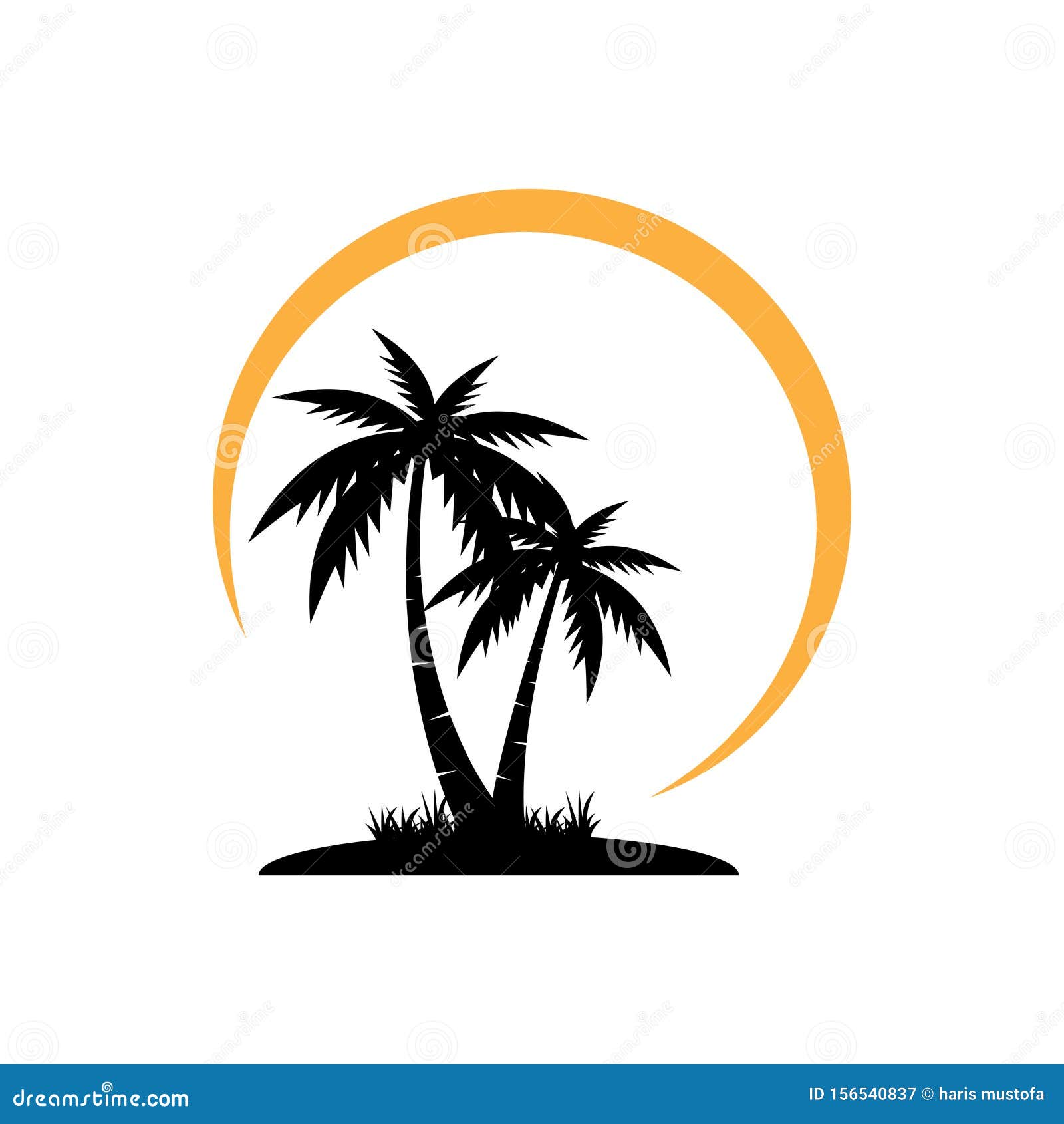Palm Tree Graphic Design Template Vector Isolated Stock Vector ...