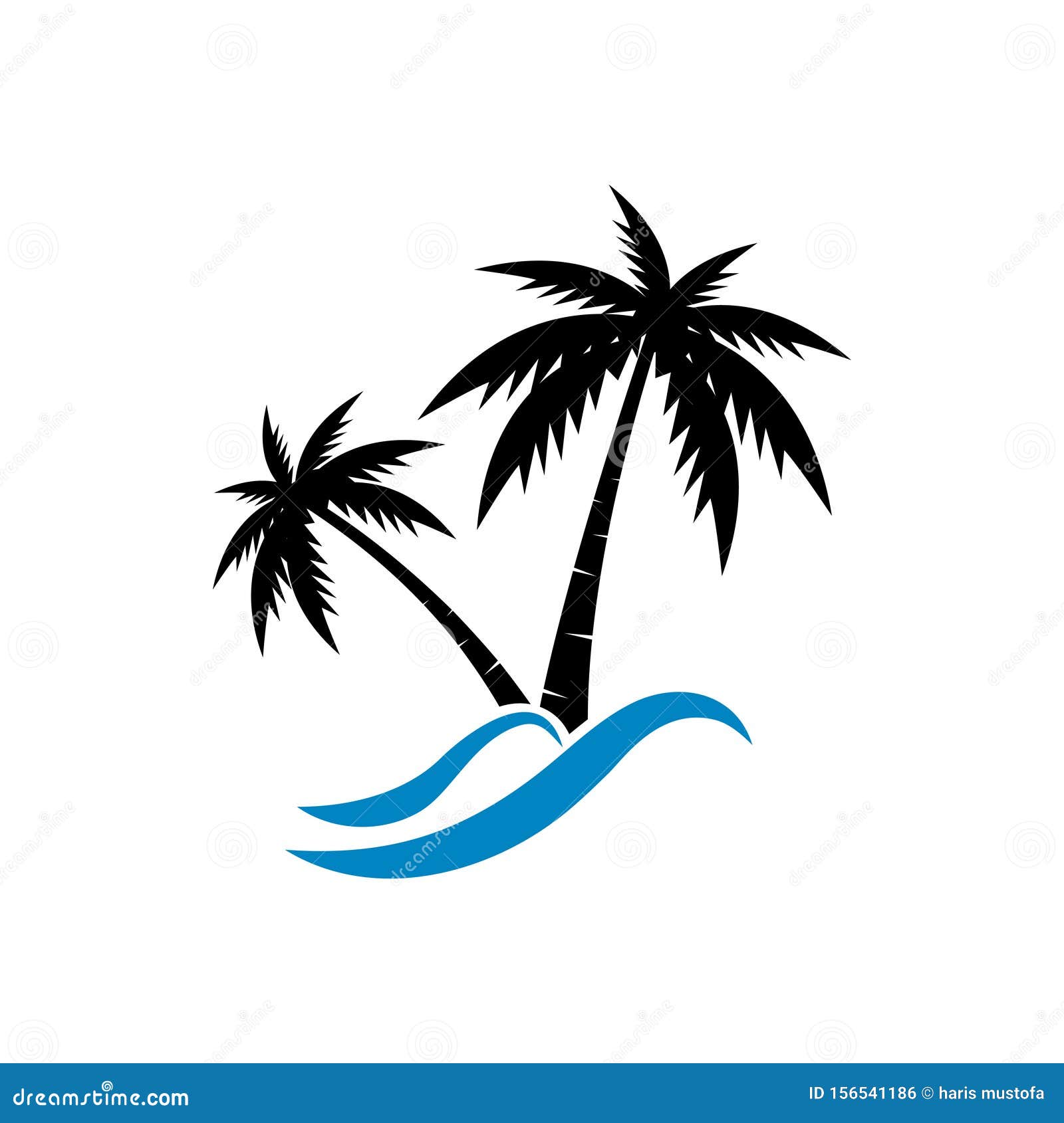 Palm Tree Graphic Design Template Vector Isolated Stock Vector ...
