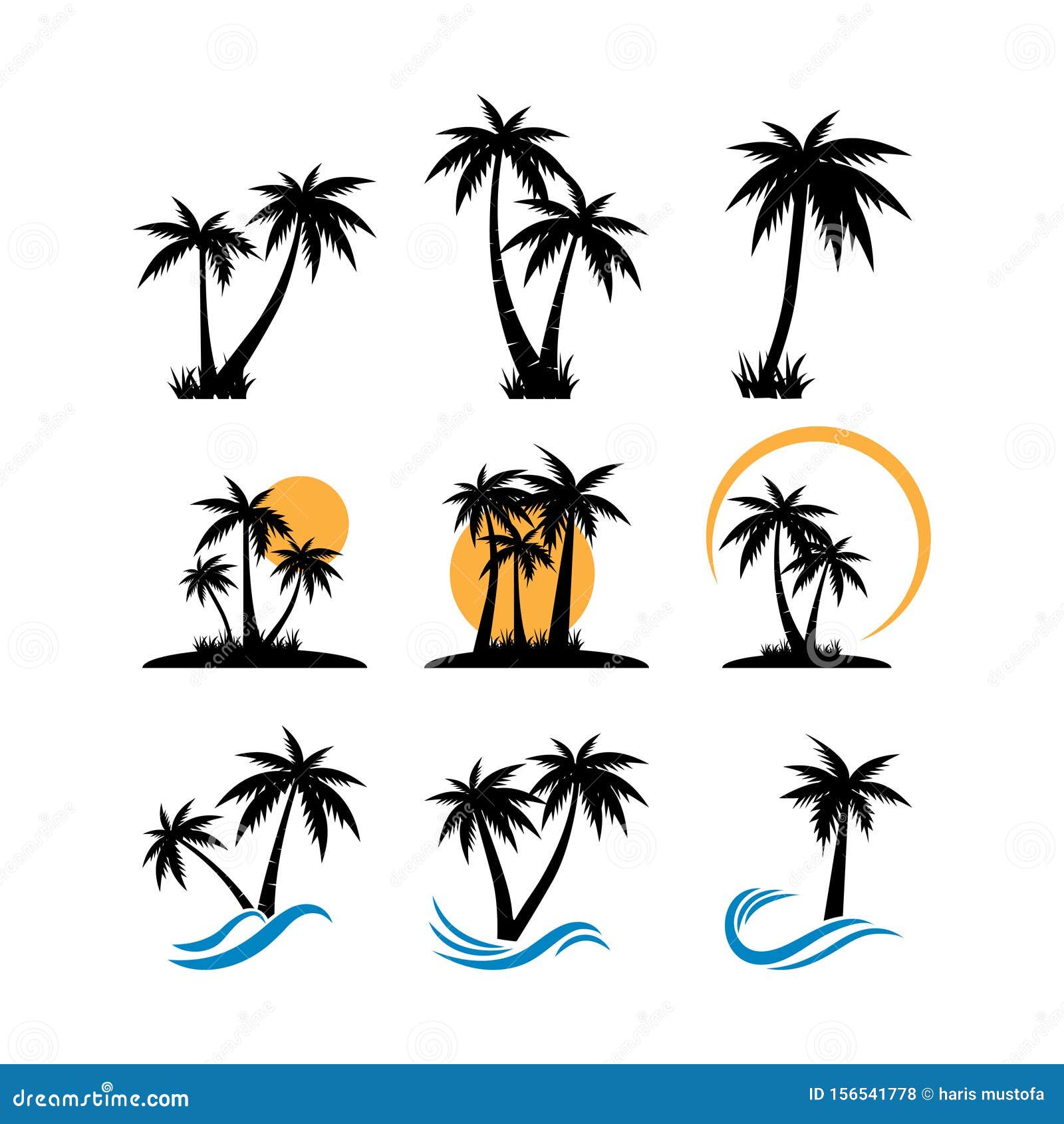 Palm Tree Graphic Design Template Vector Isolated Stock Vector ...