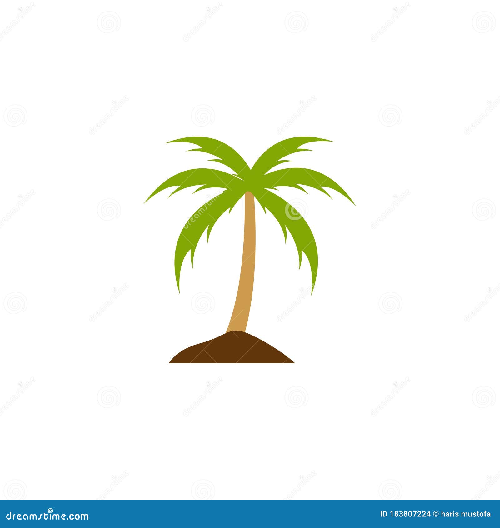 Palm Tree Graphic Design Template Vector Isolated Stock Vector ...