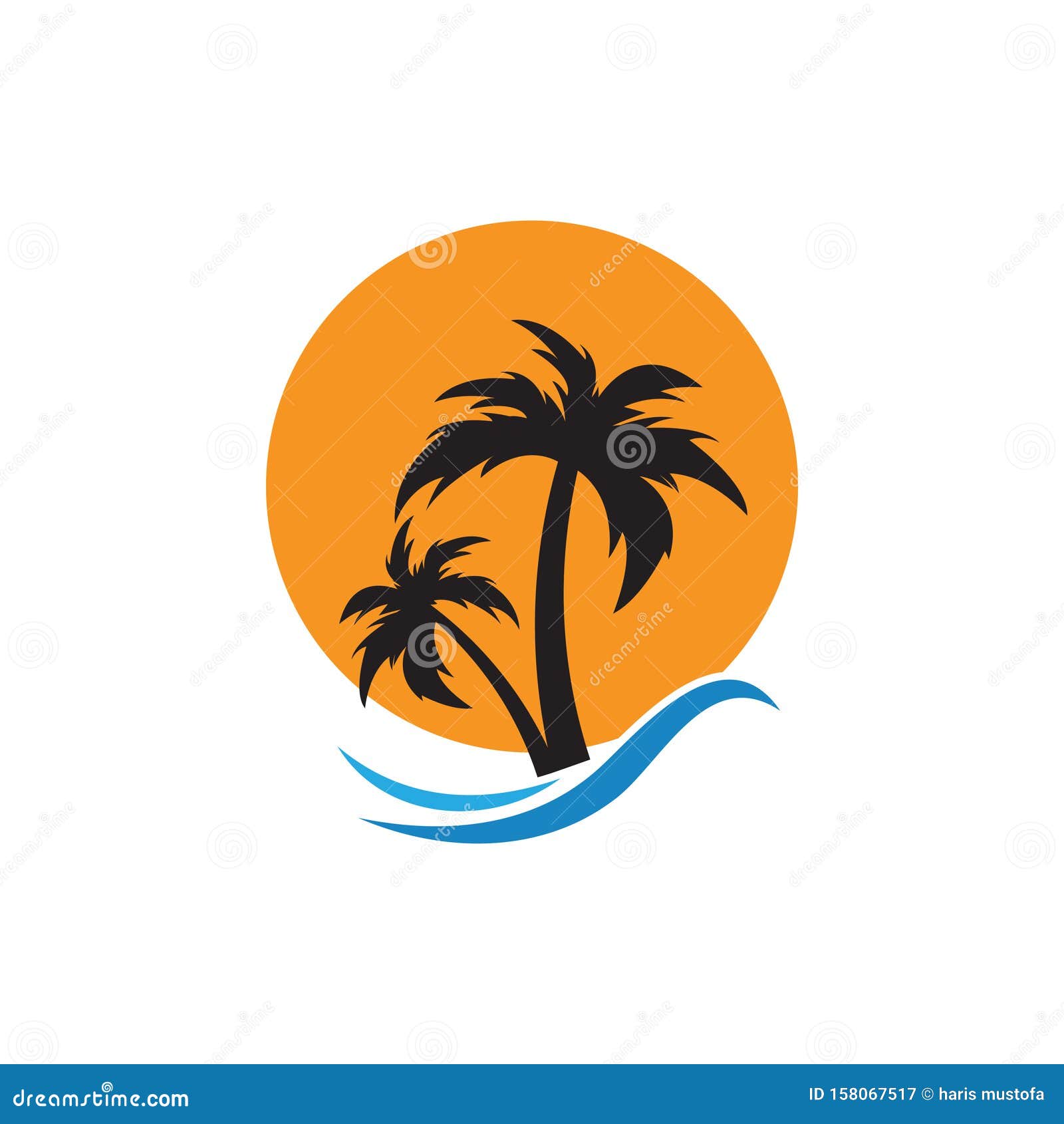 Palm Tree Graphic Design Template Vector Isolated Stock Vector ...