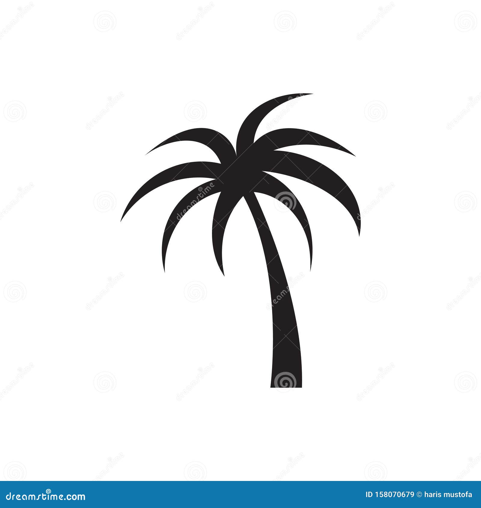 Palm Tree Graphic Design Template Vector Isolated Stock Vector ...