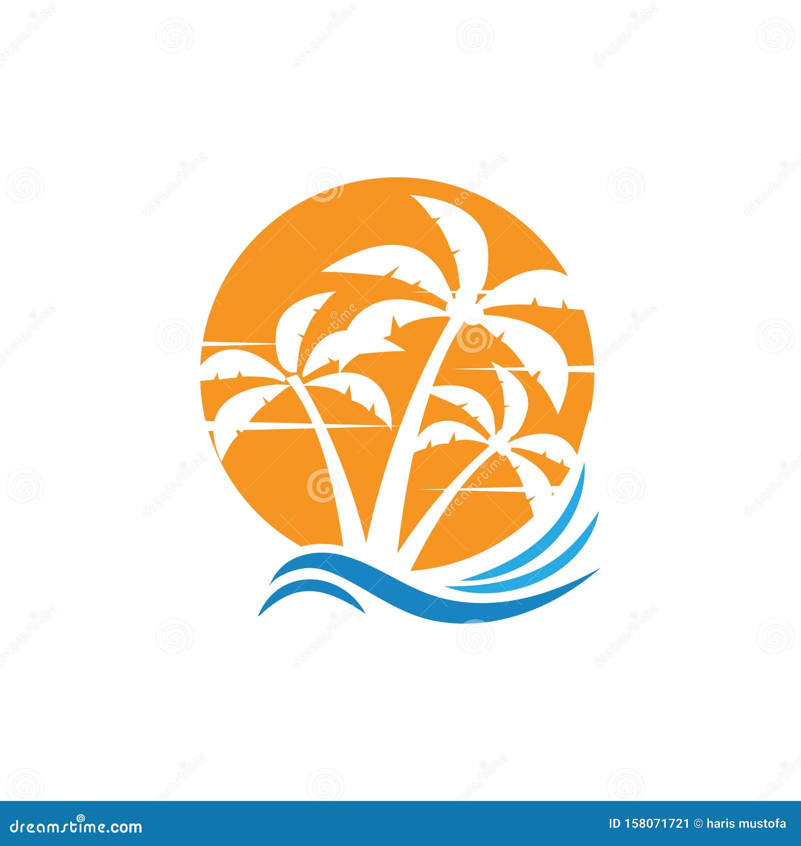 Palm Tree Graphic Design Template Vector Isolated Stock Vector ...