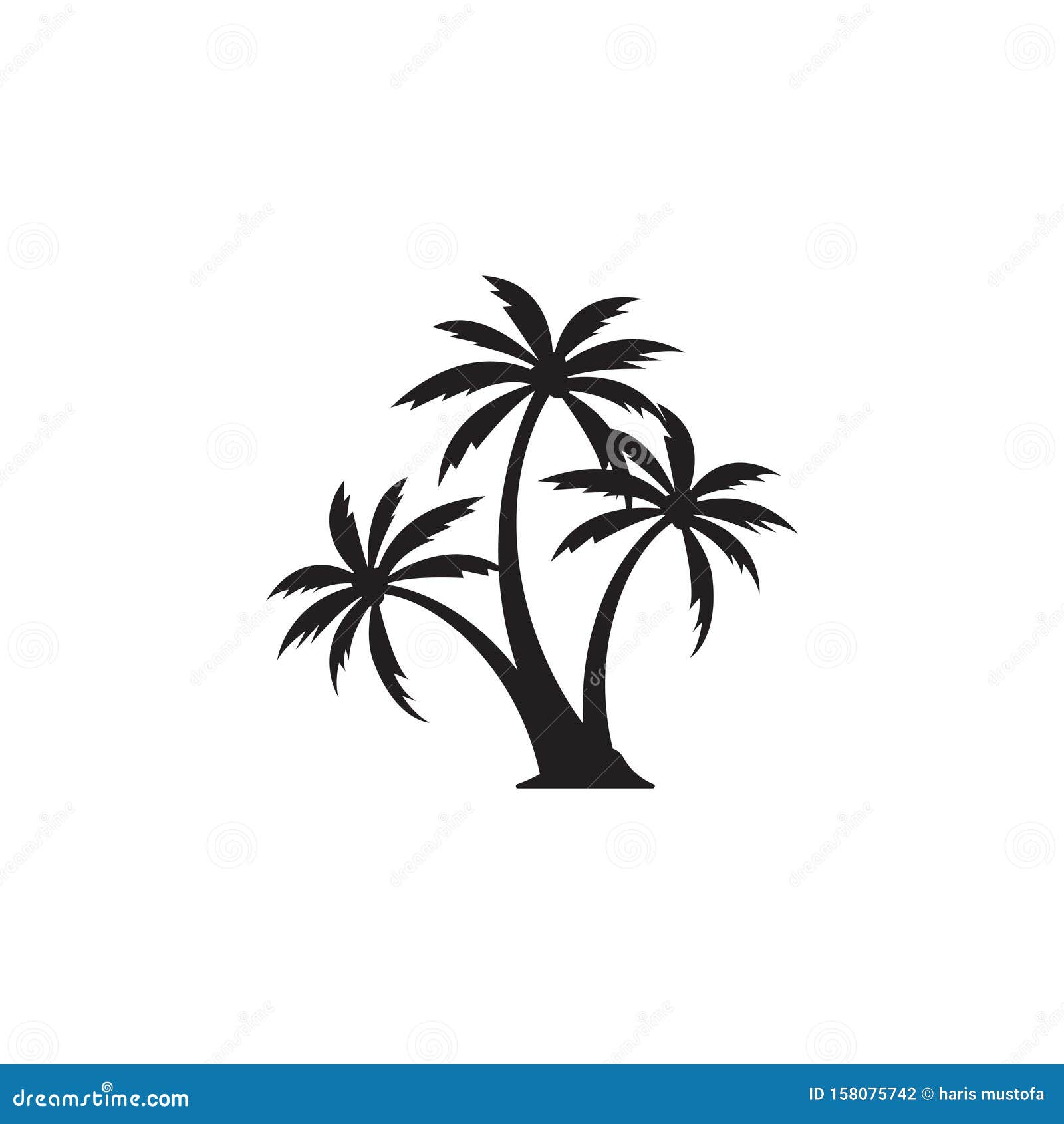Palm Tree Graphic Design Template Vector Isolated Stock Vector ...