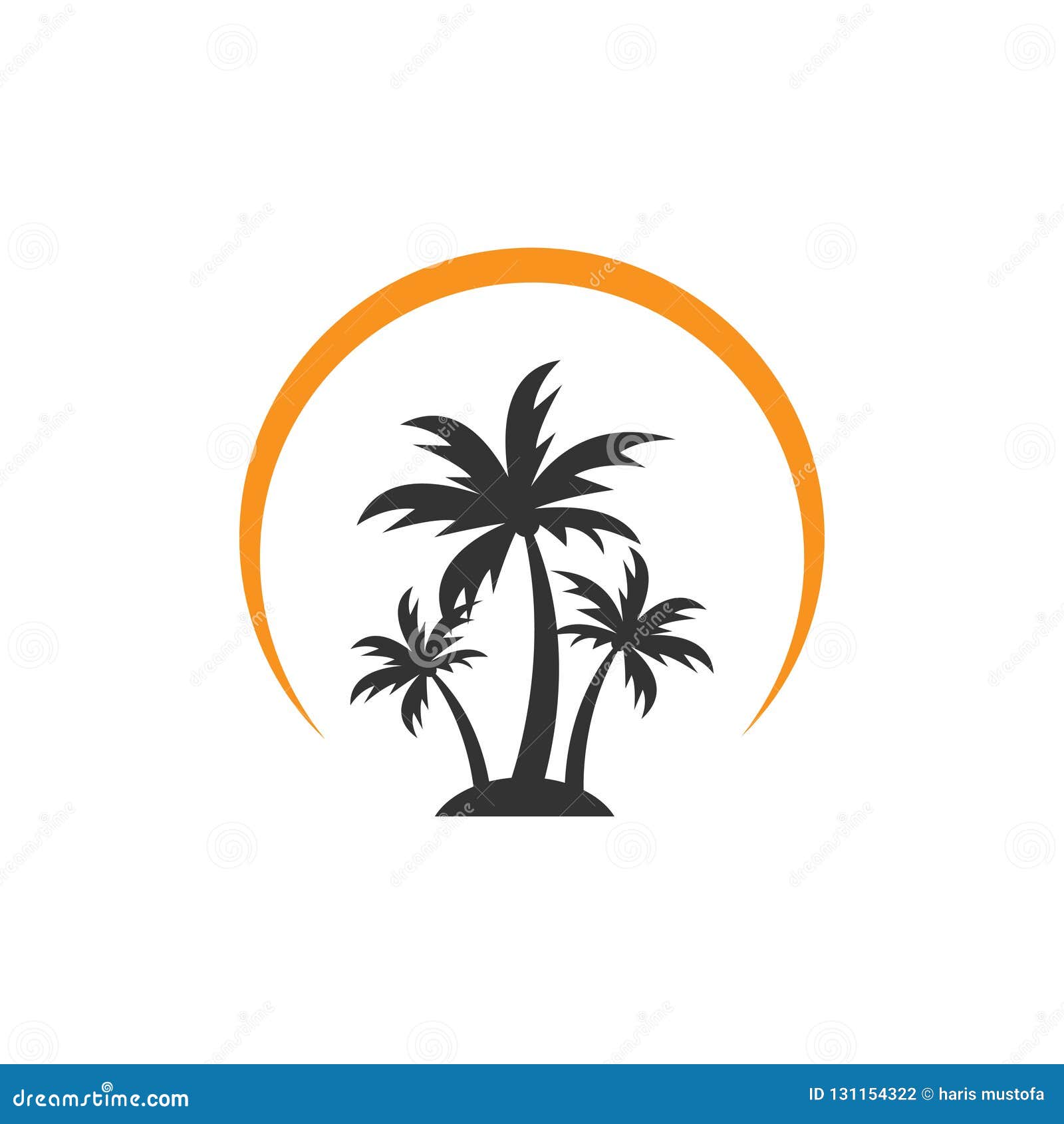 Palm Tree Graphic Design Template Vector Illustration Stock Vector ...