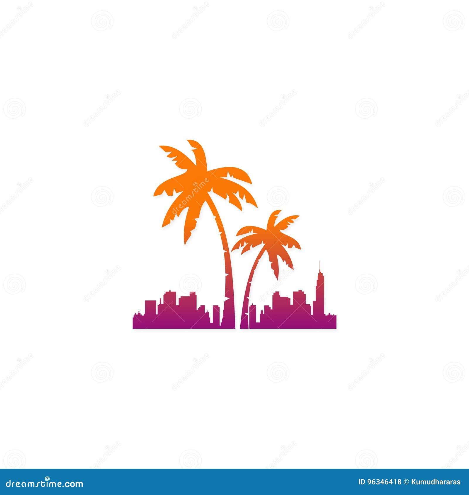 Palm Tree Hotel Tropic Logo Stock Vector - Illustration of icon ...