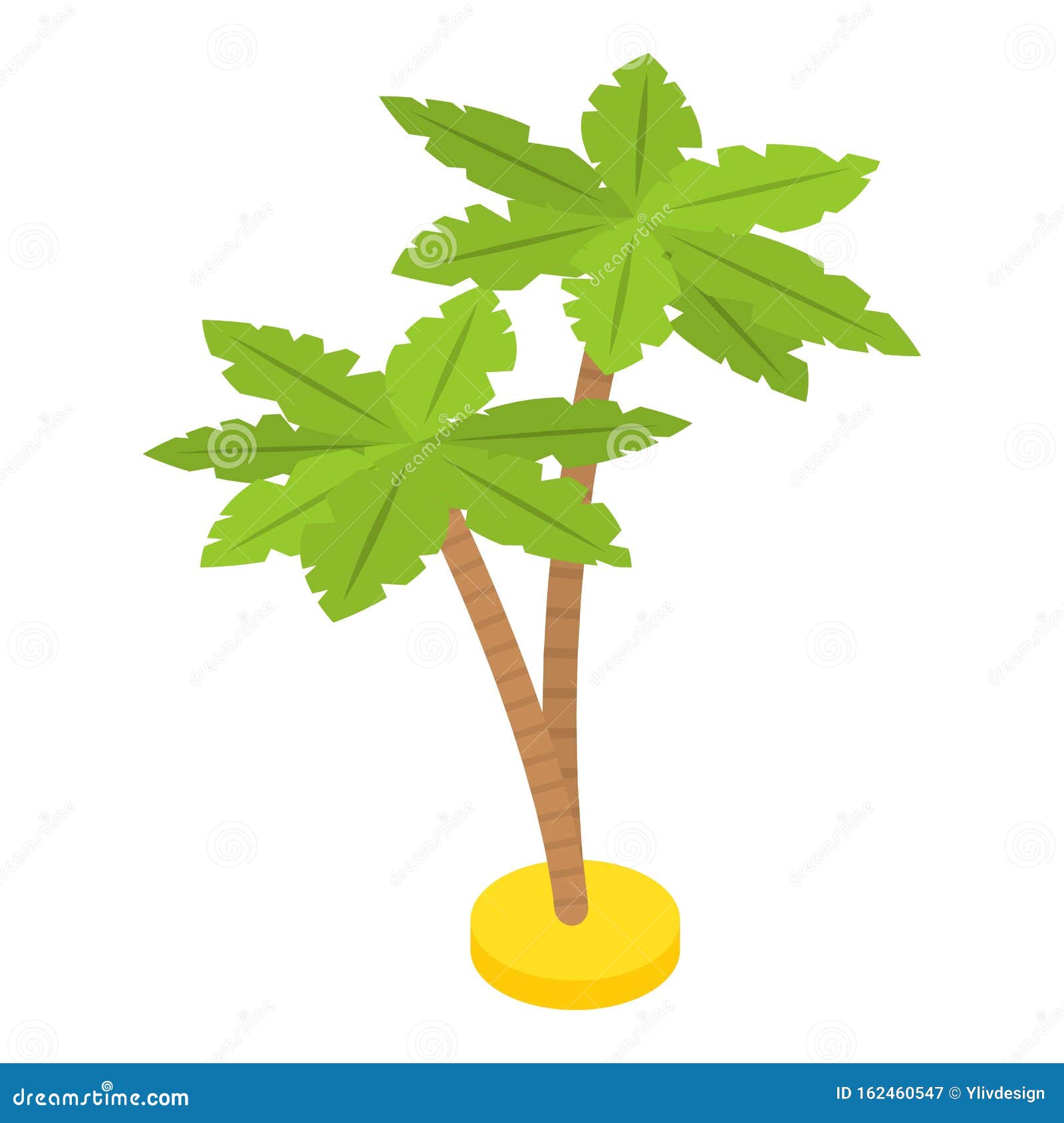 Palm Tree Icon, Isometric Style Stock Vector - Illustration of sand ...