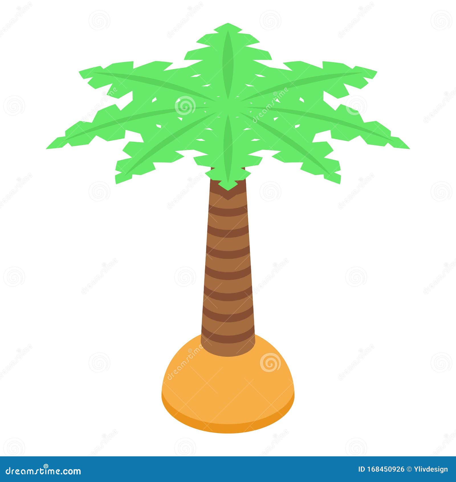 Palm Tree Icon, Isometric Style Stock Vector - Illustration of jungle ...