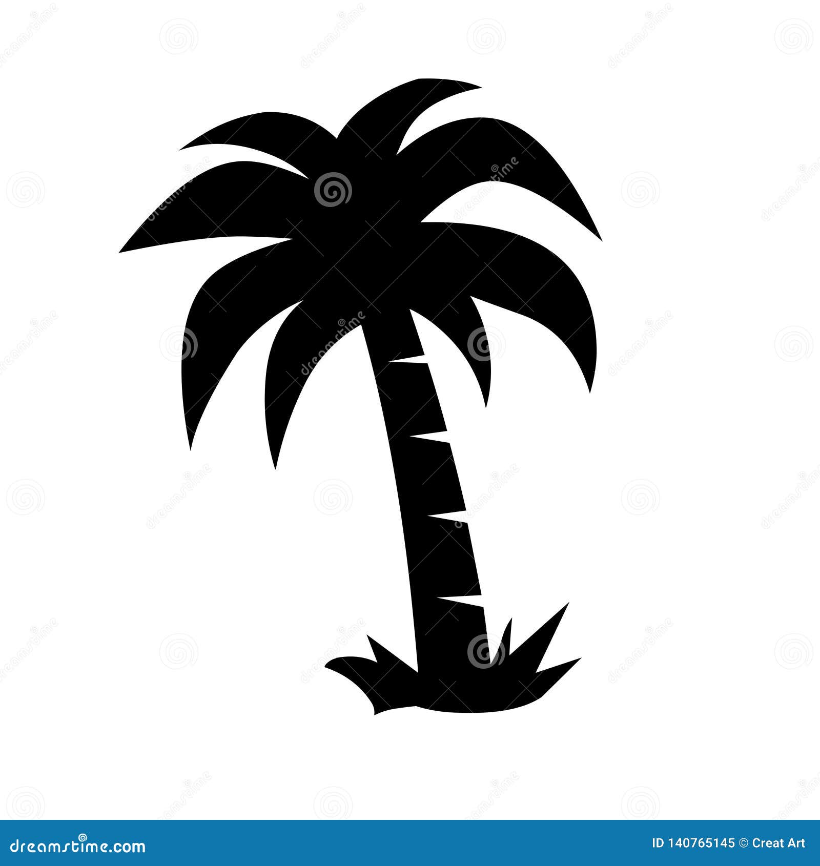 Palm Tree Icon Logo Illustration Vector Stock Vector - Illustration of ...