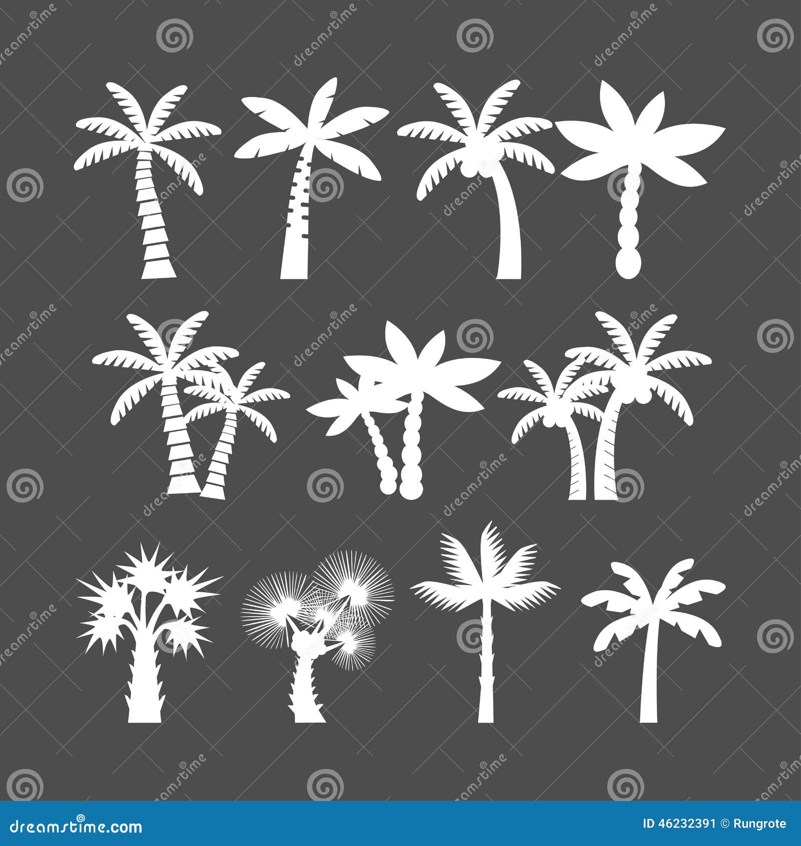 Palm Icon Vector. Line Beach Tree Symbol Isolated. Trendy Flat Outline ...