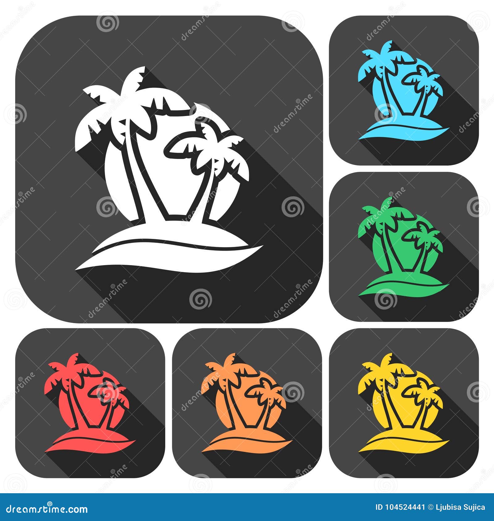 Palm Tree Icons Set with Long Shadow Stock Vector - Illustration of ... Palm Tree Icons Set with Long Shadow Stock Vector - Illustration of ...