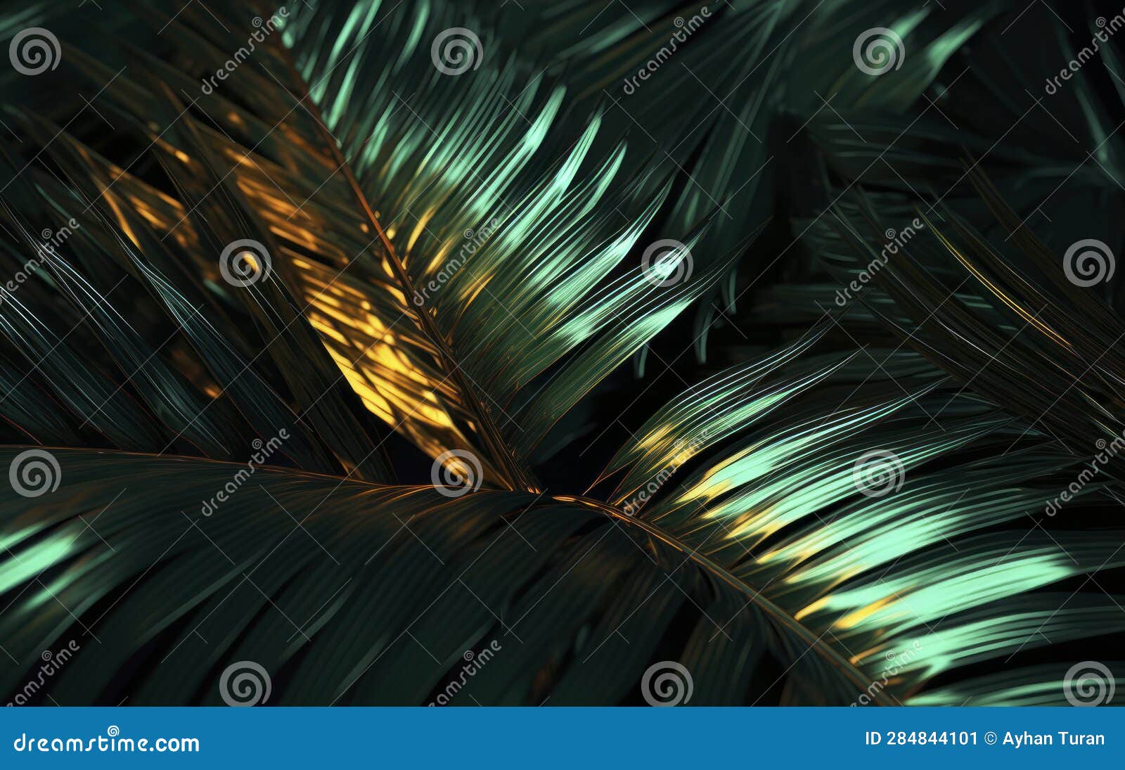 Palm Tree Leaf, Triboluminescence, Inspired by Microstructures Stock ...
