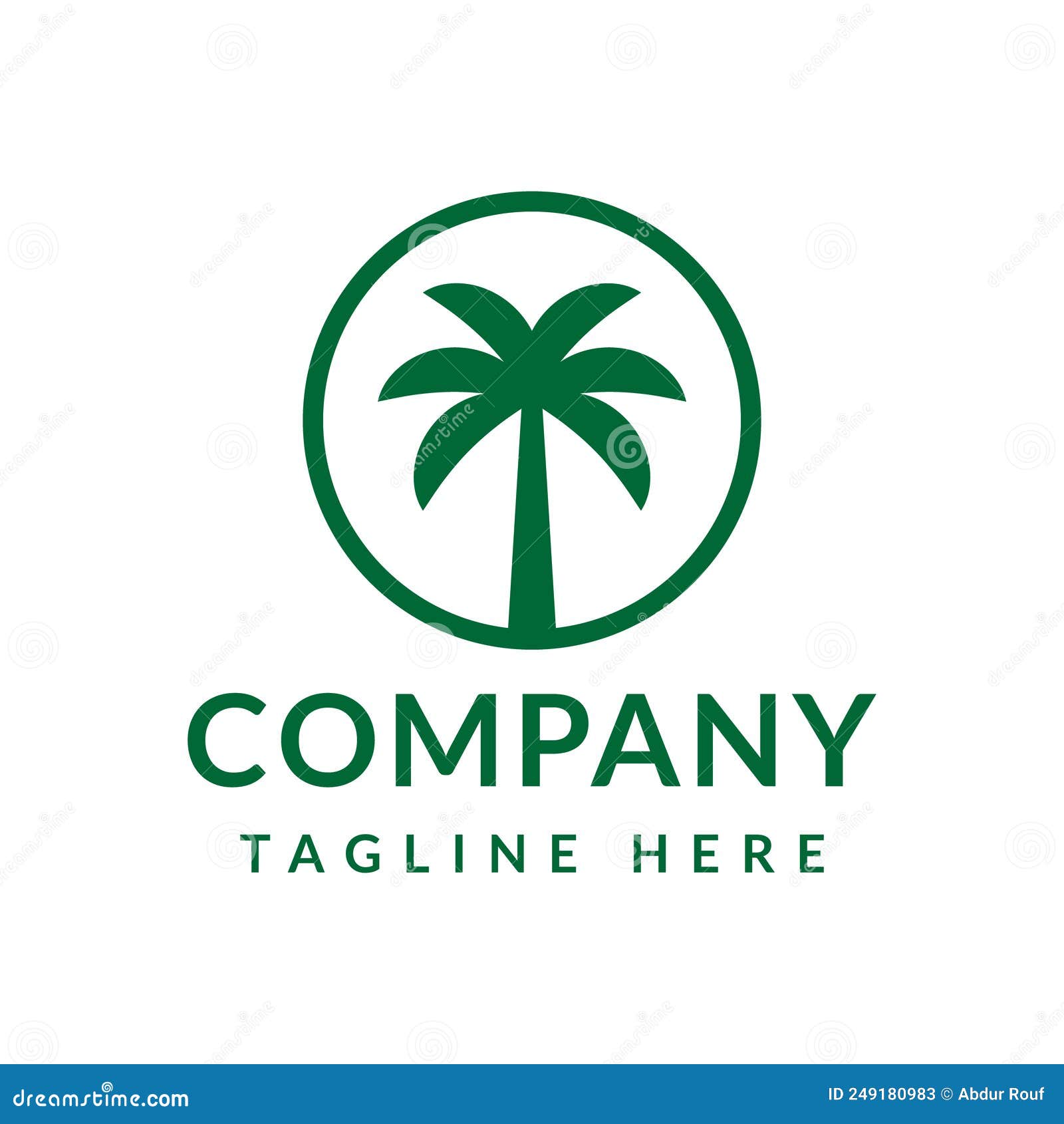 Palm tree logo design stock vector. Illustration of elegant - 249180983