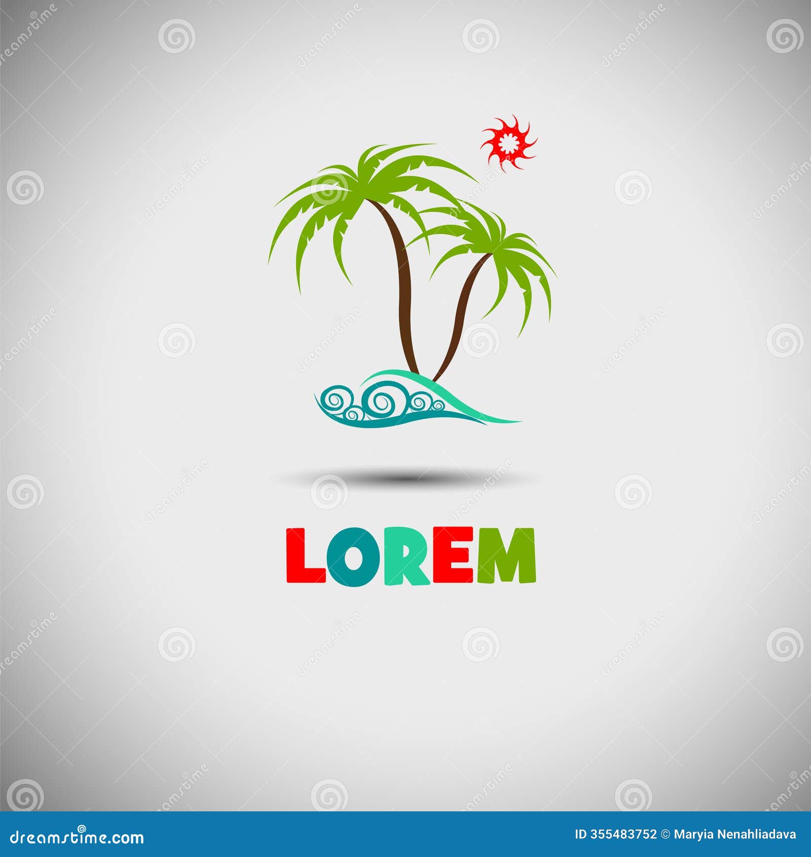 Palm Tree Logo Hand Drawn. Not AI, Vector Illustration Stock ...