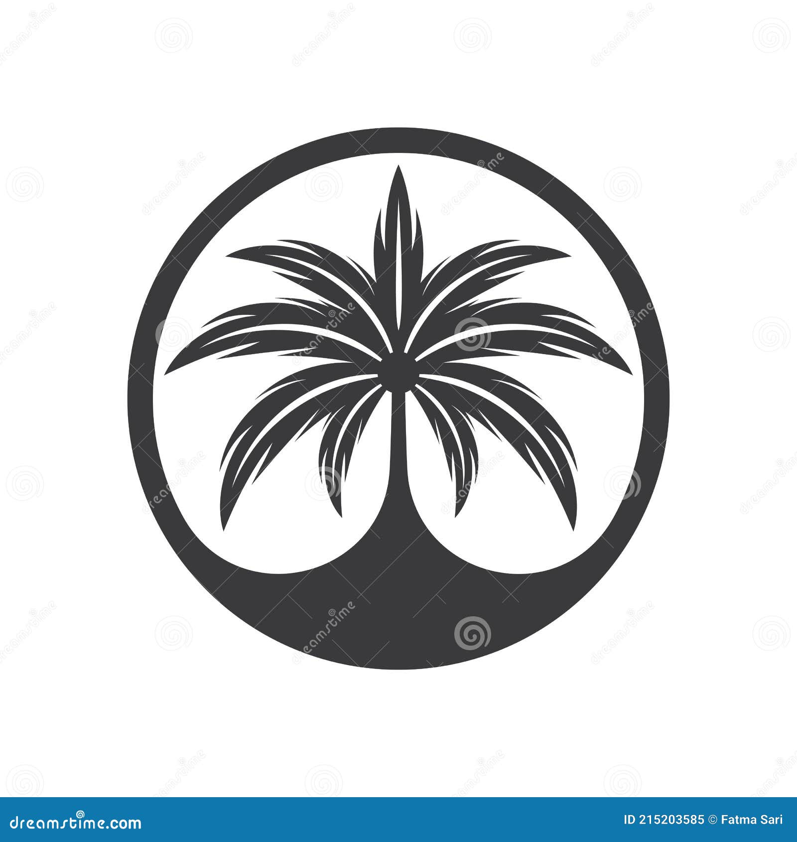 Palm Tree Logo Images Illustration Stock Vector - Illustration of ...