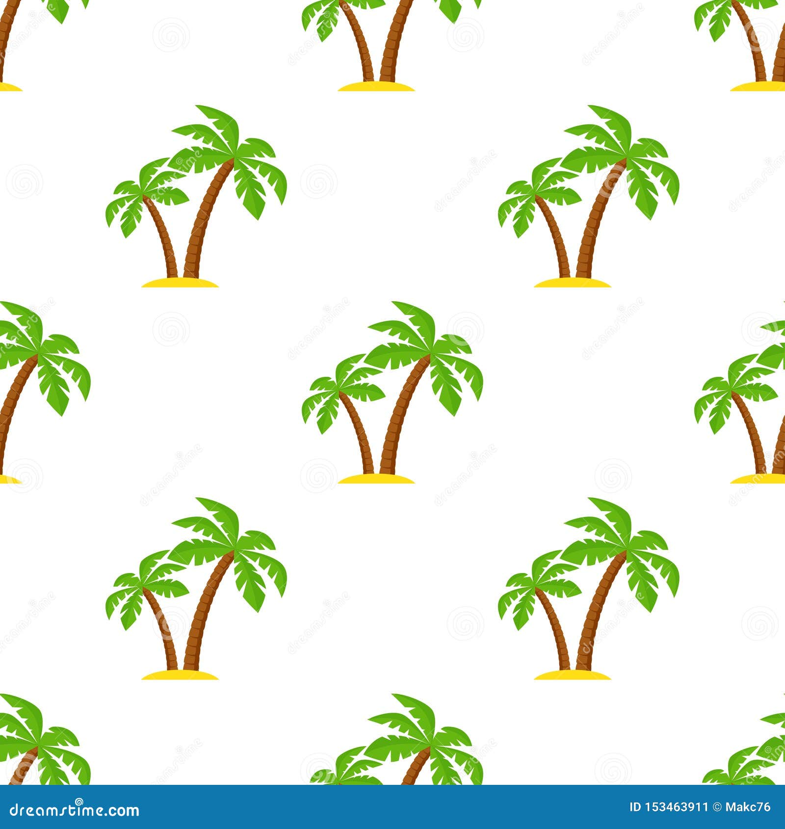 Palm Tree Pattern Seamless Texture. Simple Illustration Stock Vector ...