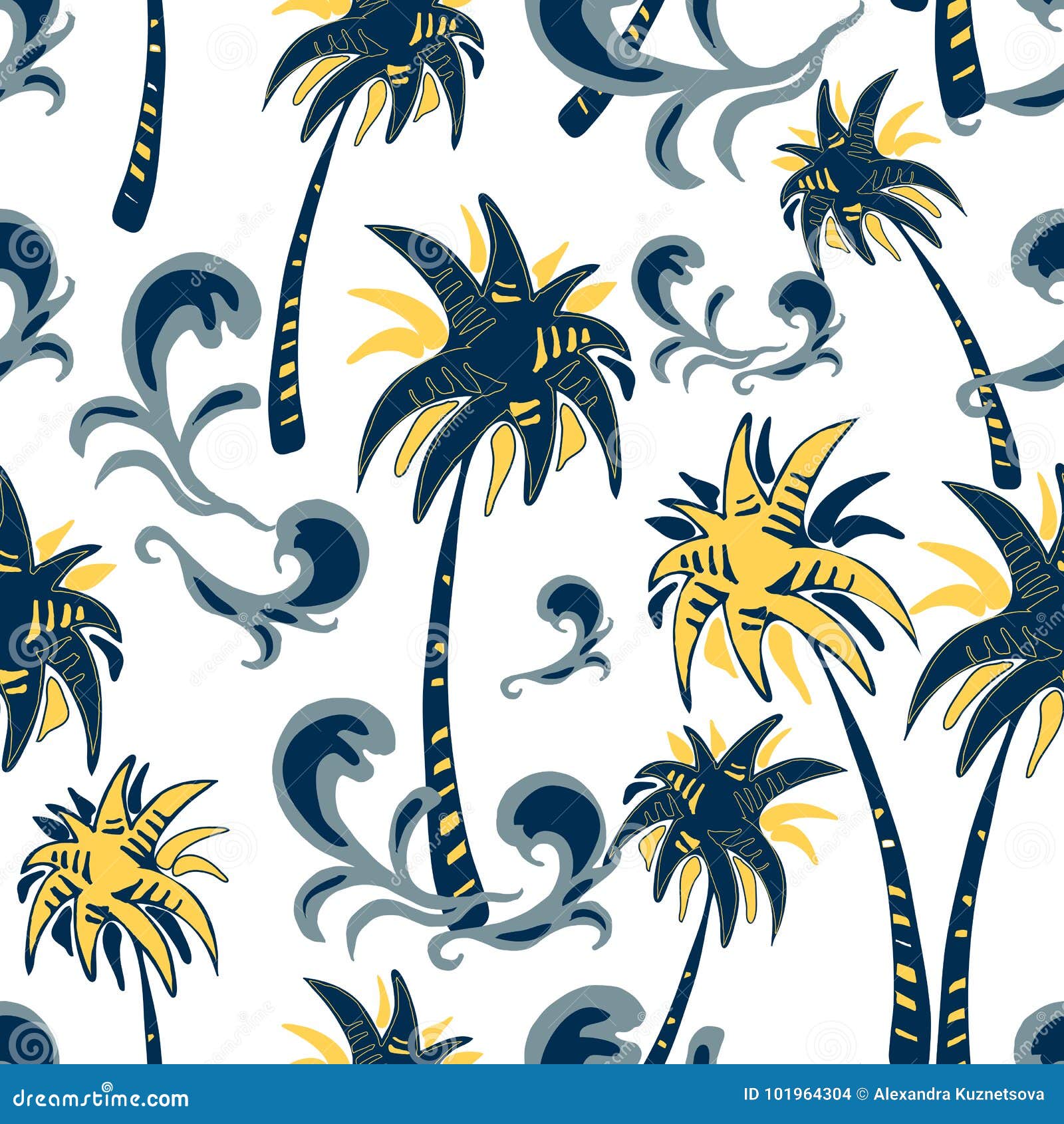 Palm tree pattern stock illustration. Illustration of landscape - 101964304
