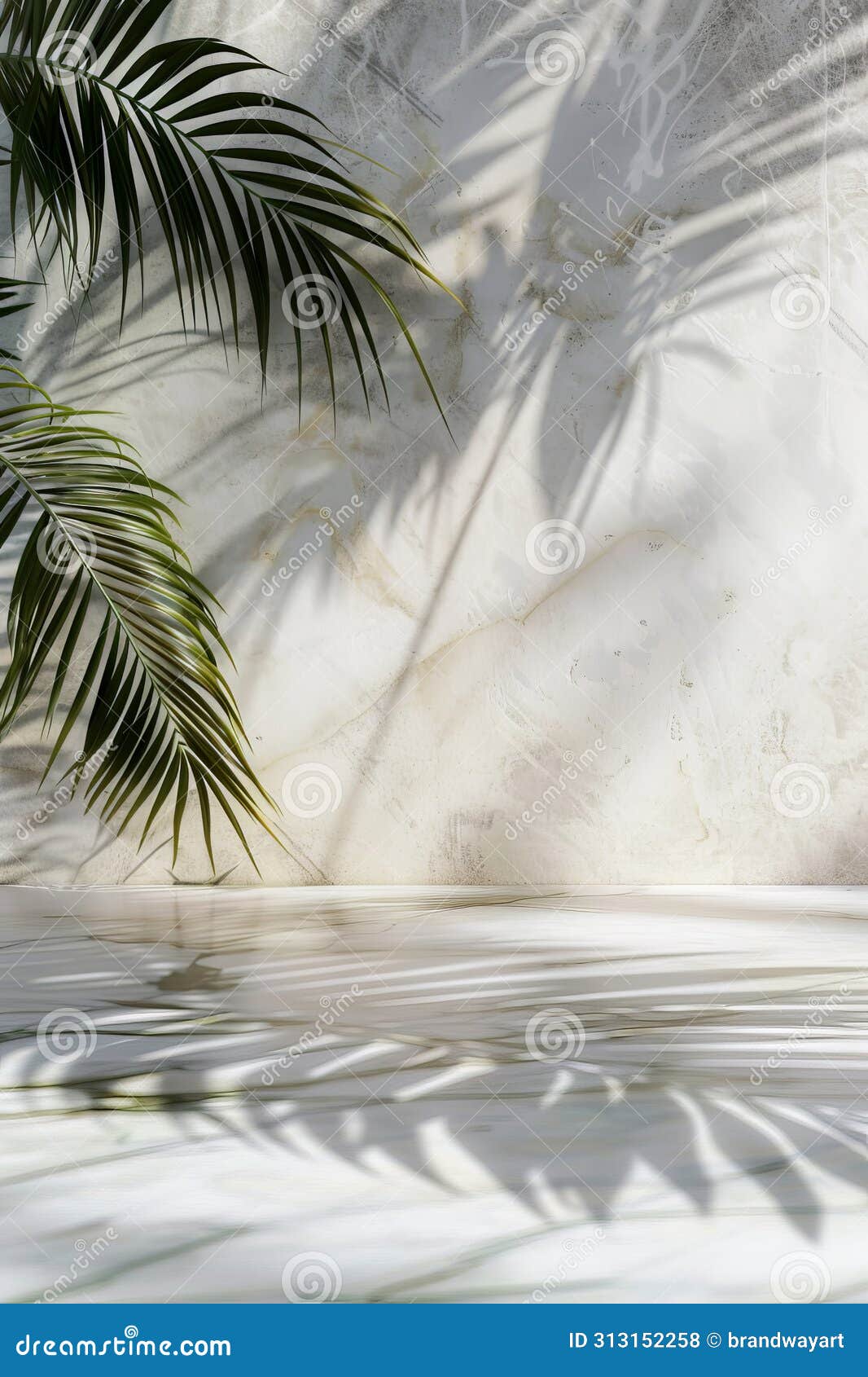 Palm Tree Shadow on Wall stock illustration. Illustration of shape ...