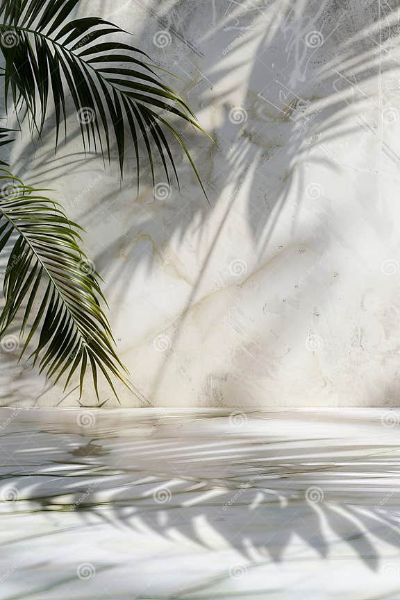Palm Tree Shadow on Wall stock illustration. Illustration of shape ...