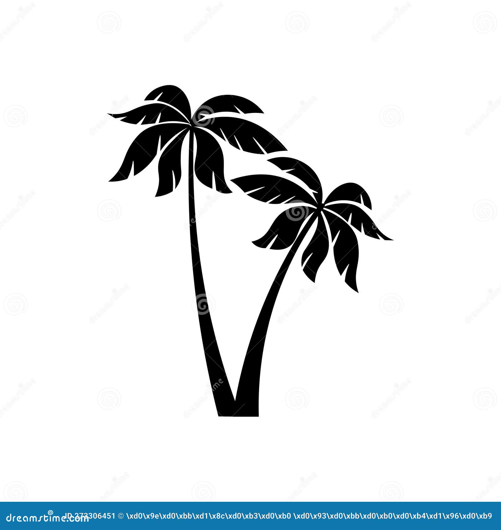Palm Tree Simple Vector Illustration. Coconut Tree Sign, Logo Stock ...