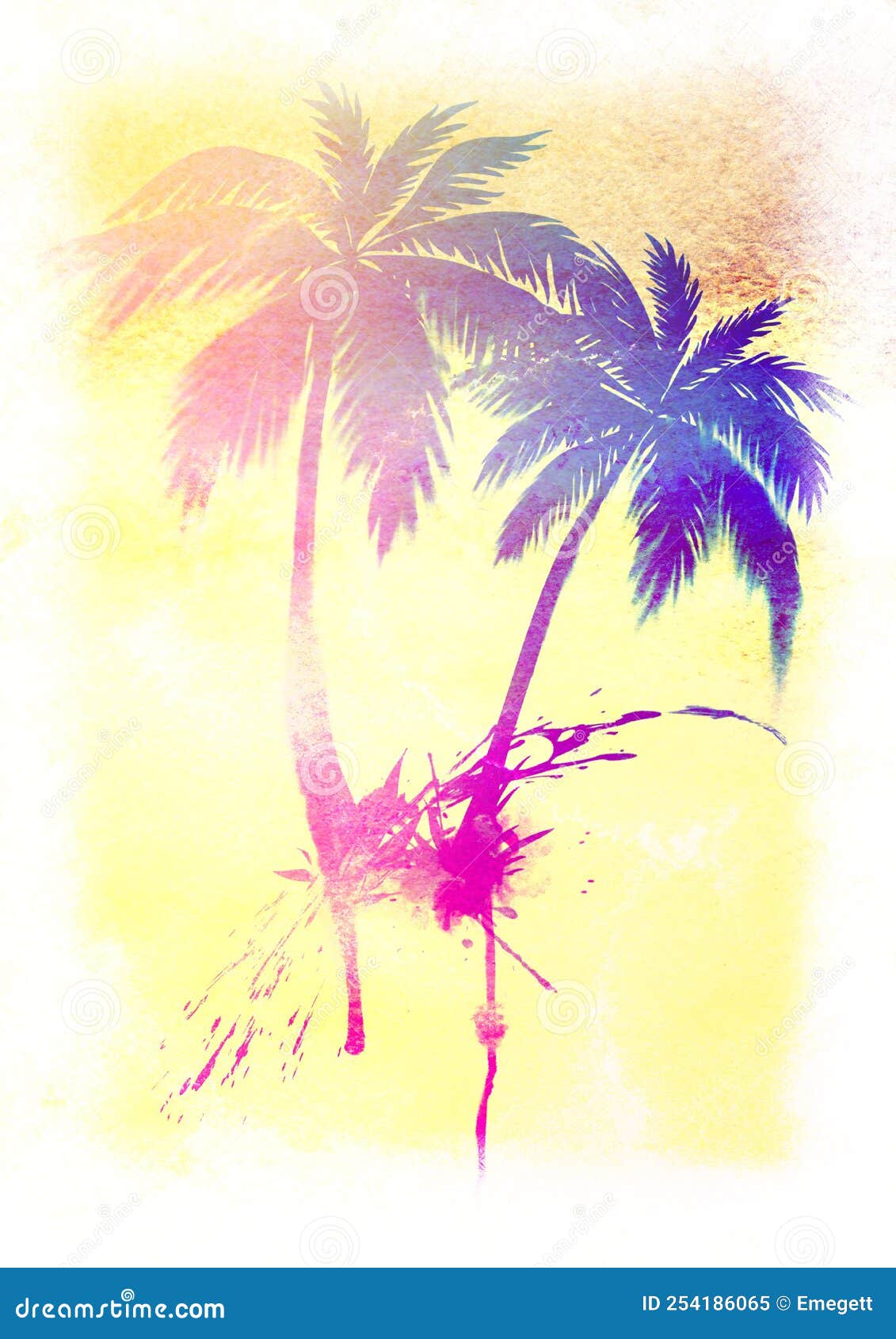 Palm tree summer design stock illustration. Illustration of beautiful ...