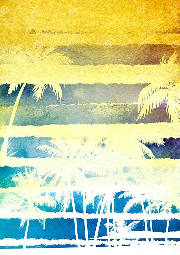 Palm tree summer design stock illustration. Illustration of nature ...
