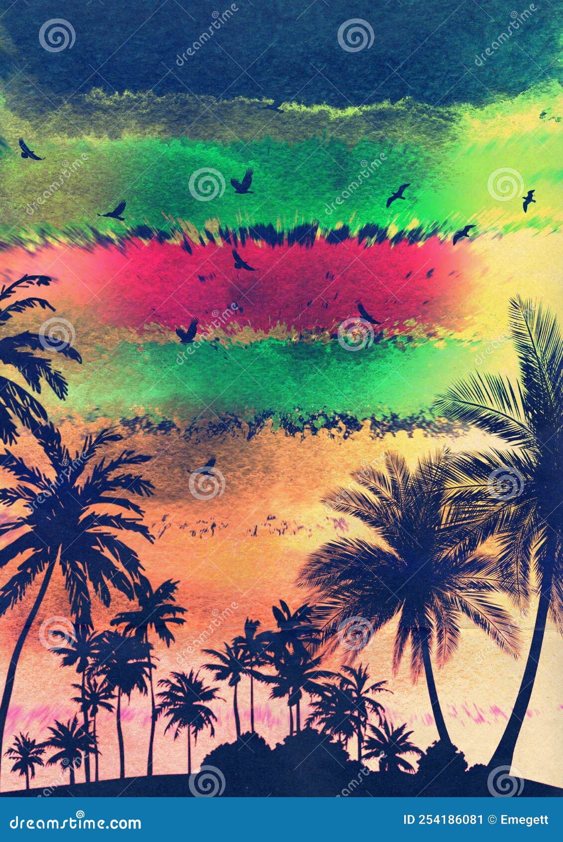 Palm tree summer design stock illustration. Illustration of modern ...