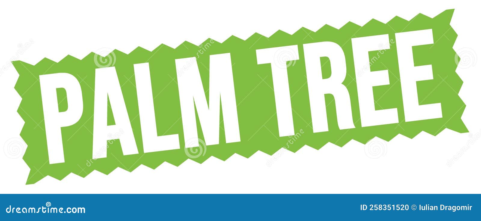 PALM TREE Text Written on Green Stamp Sign Stock Illustration ...