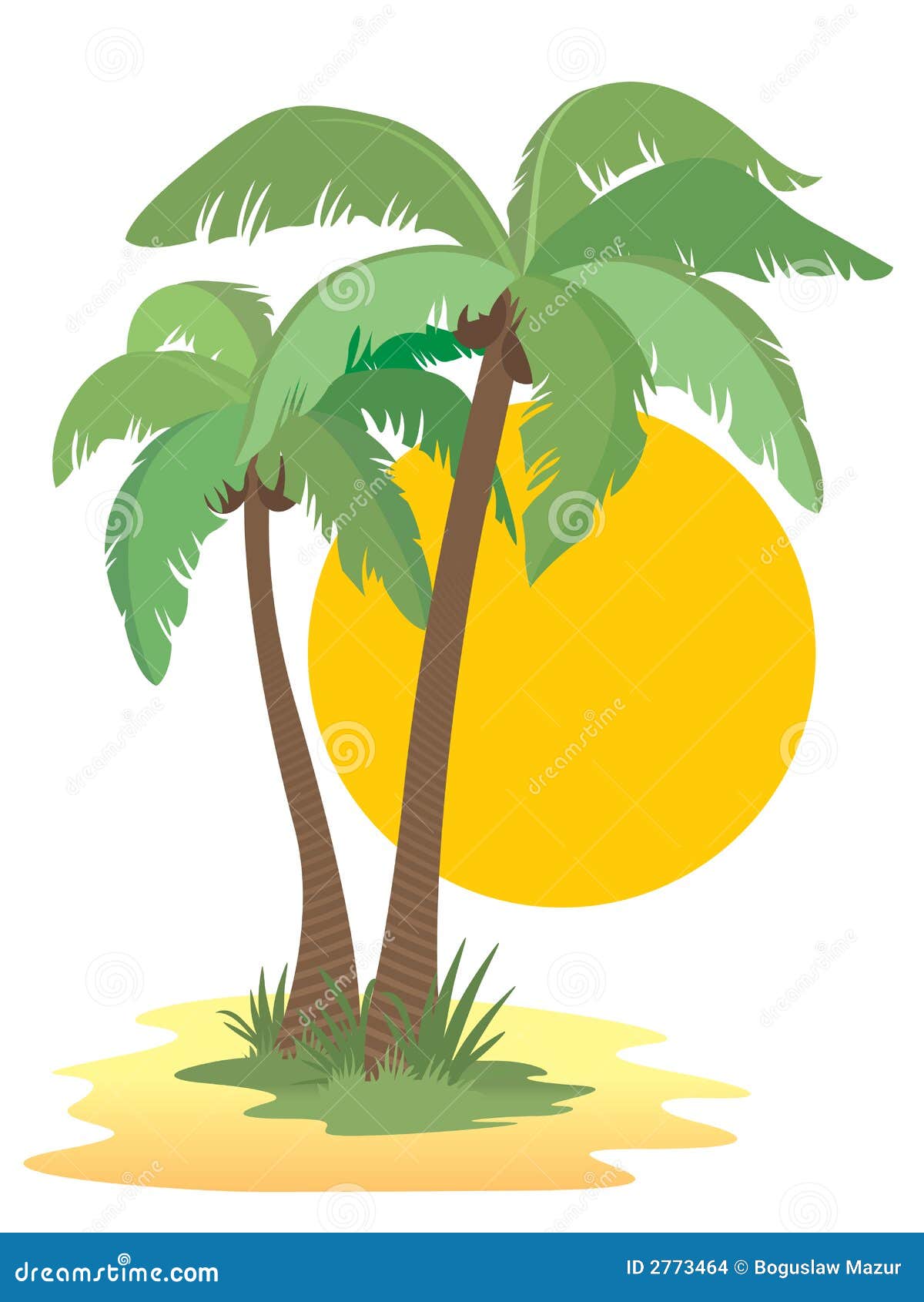 Palm trees stock vector. Illustration of scenic, desert - 2773464