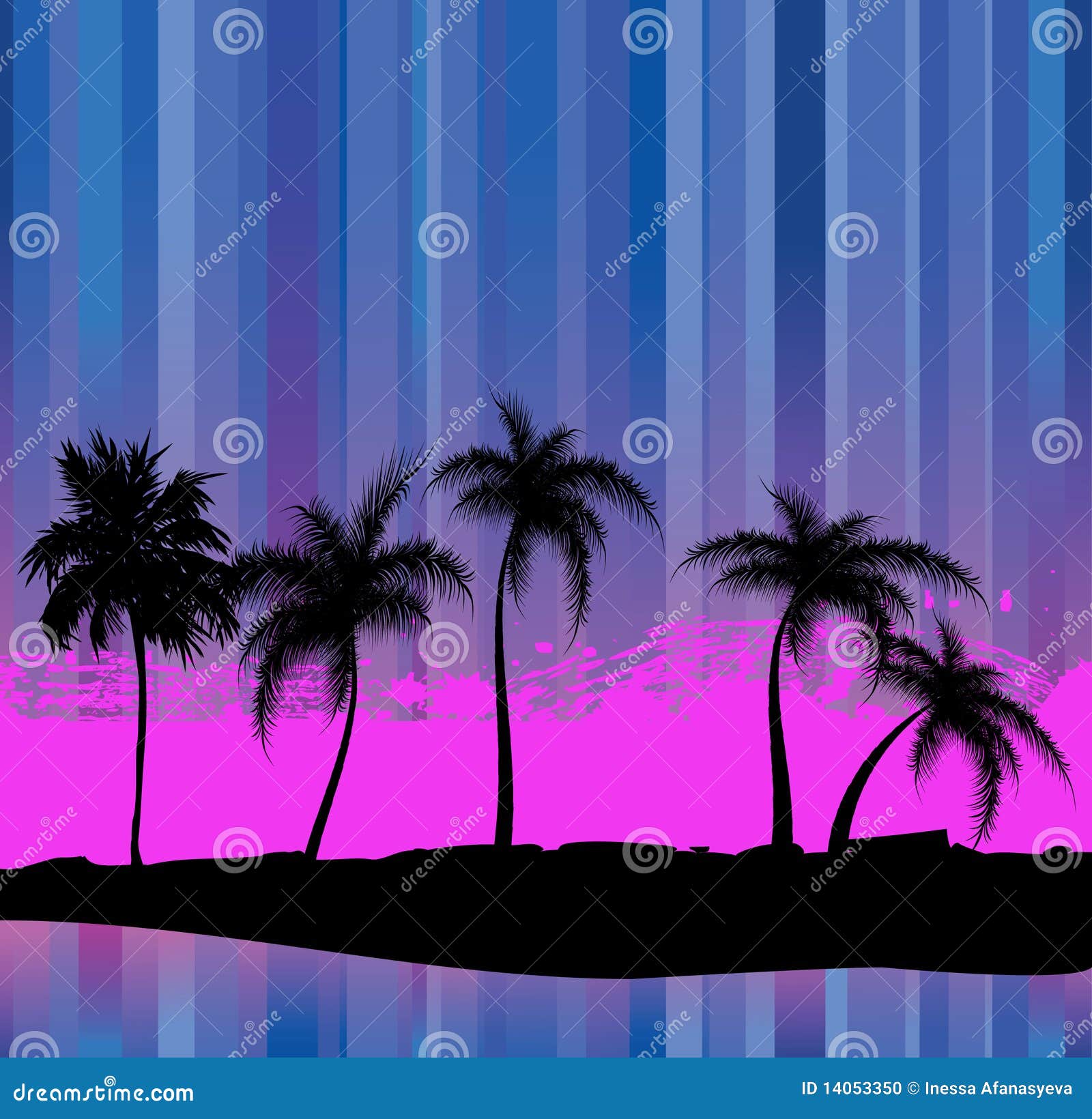 Palm Trees - an Abstract Background Stock Vector - Illustration of ...