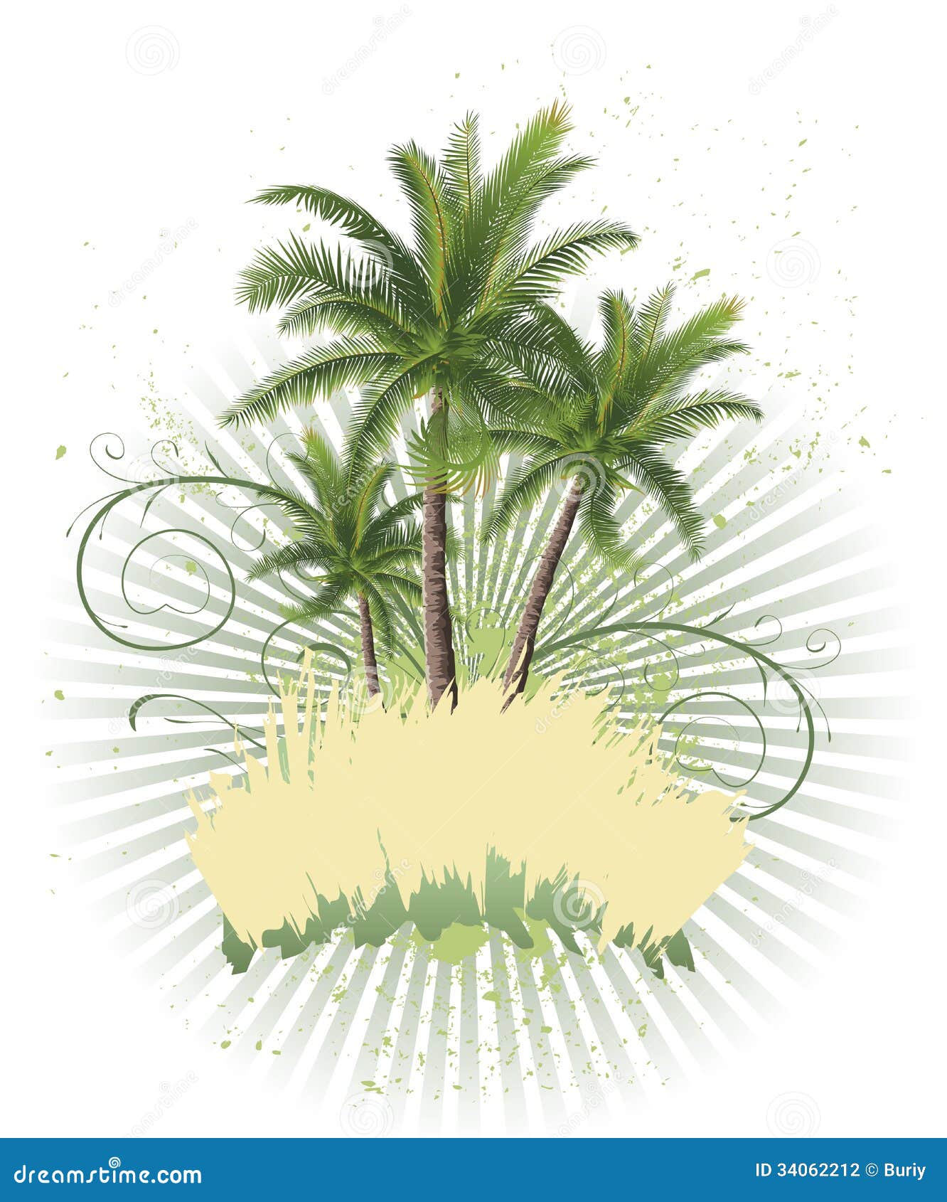 Palm trees stock vector. Illustration of decoration, holiday - 34062212