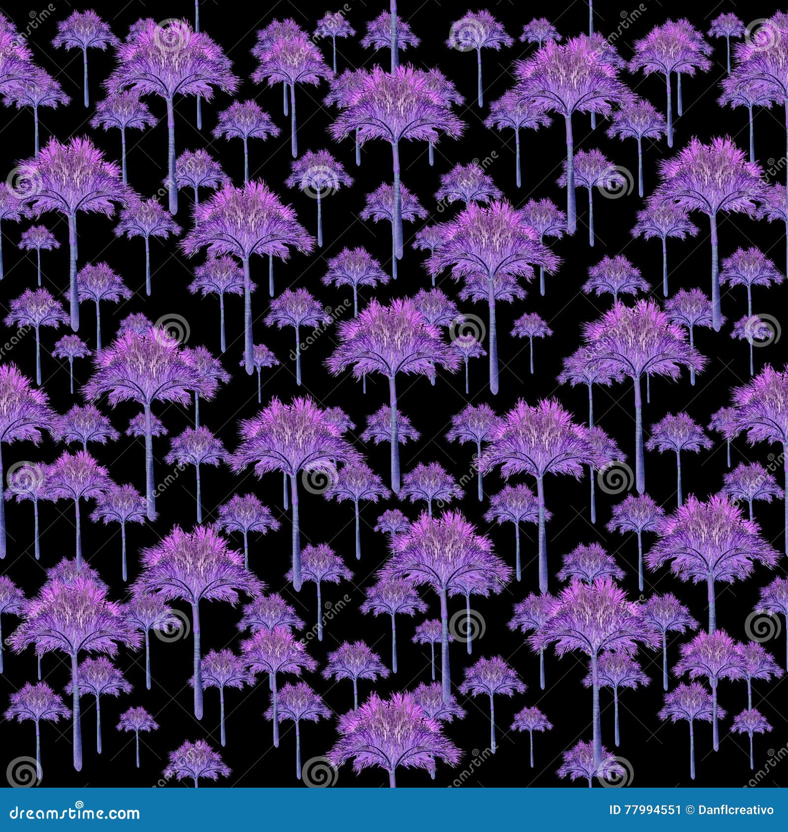 Palm Trees Motif Seamless Pattern Copia Stock Illustration ...