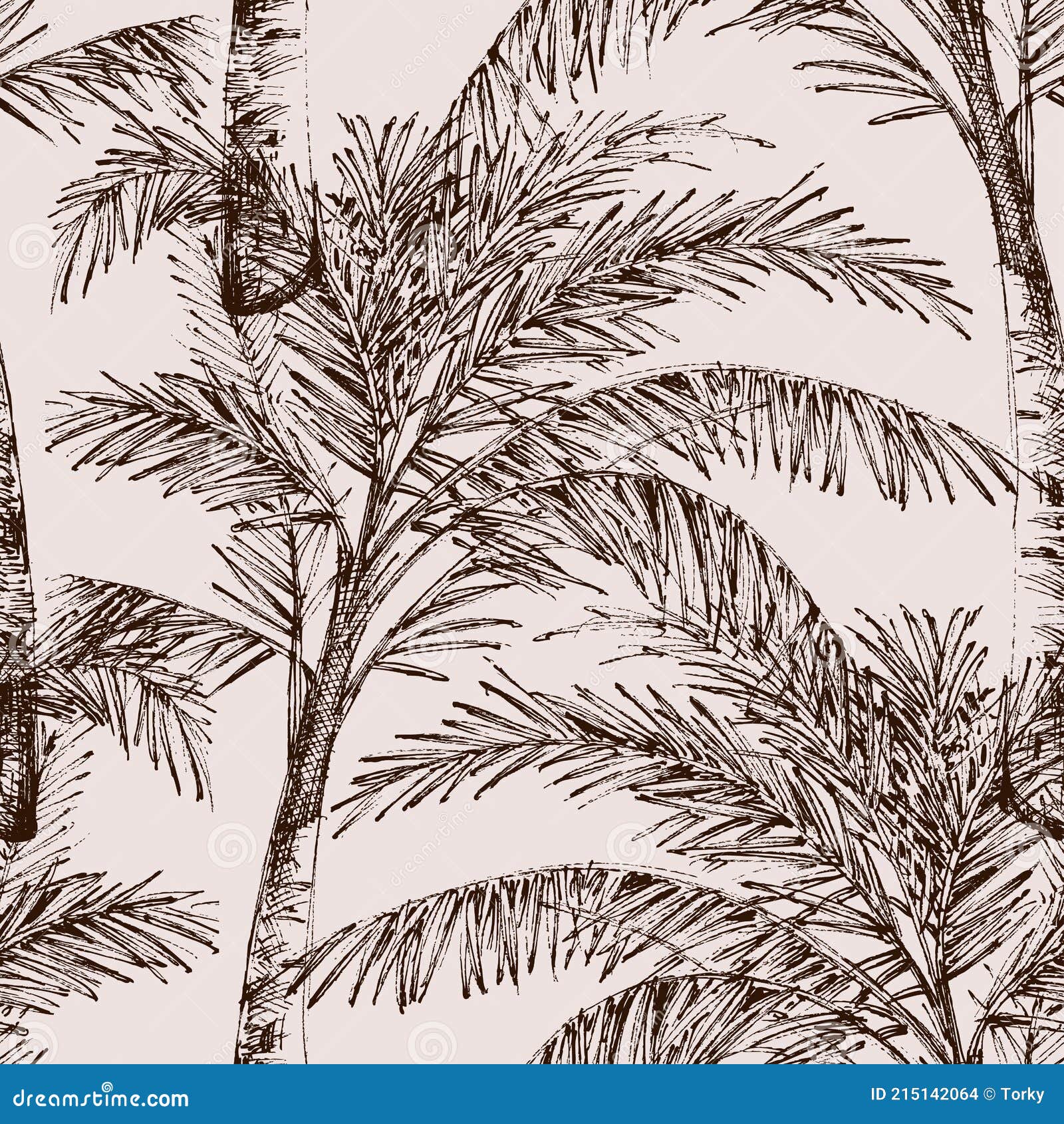 Palm trees pattern stock vector. Illustration of seamless - 215142064