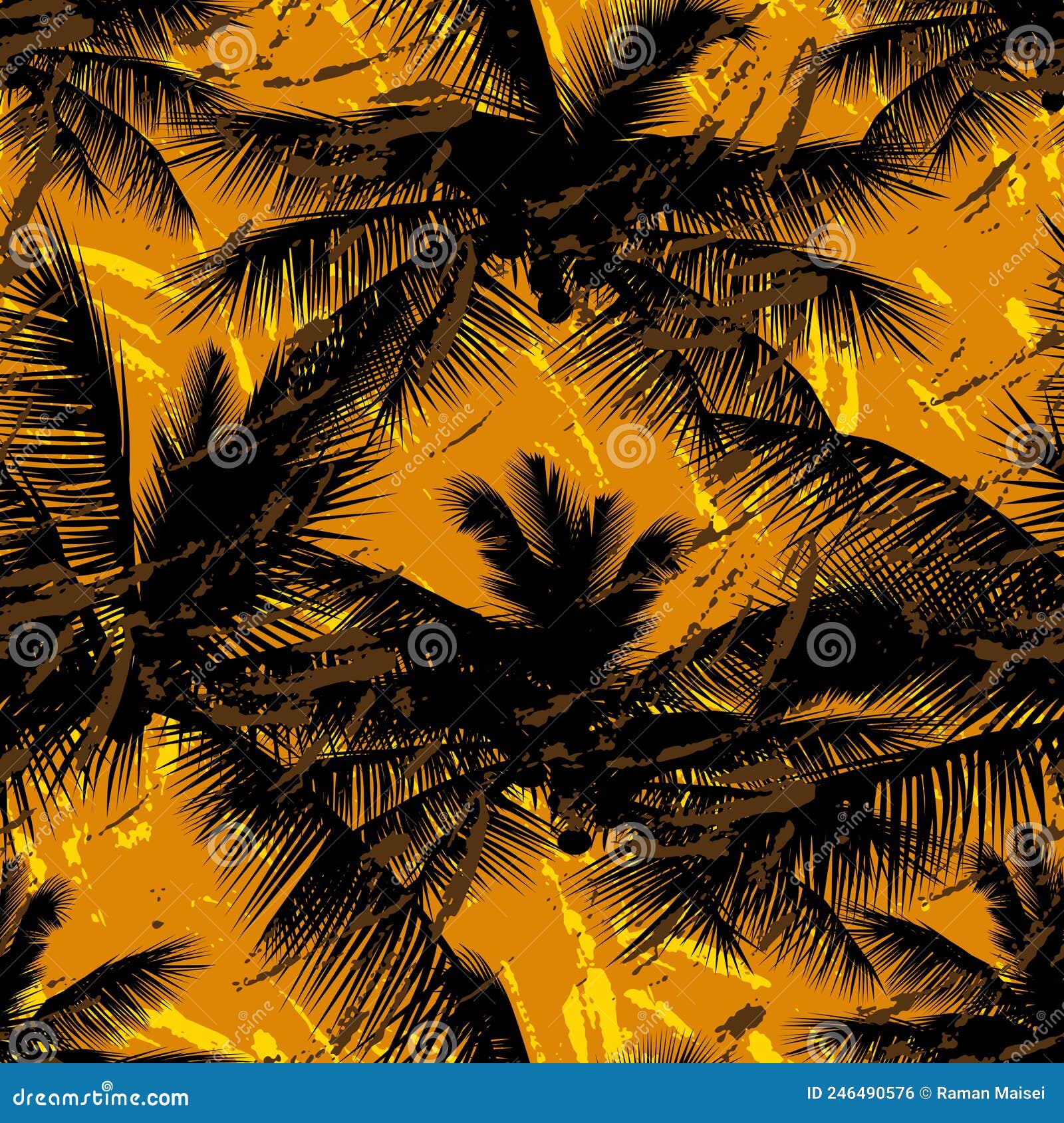 Palm Trees Seamless Pattern for Fabrics, Textiles, Packaging and ...