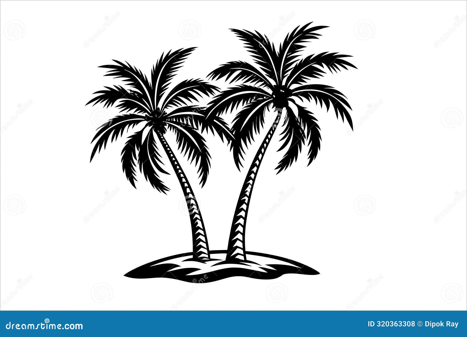 2 palm trees vector art stock vector. Illustration of branding - 320363308