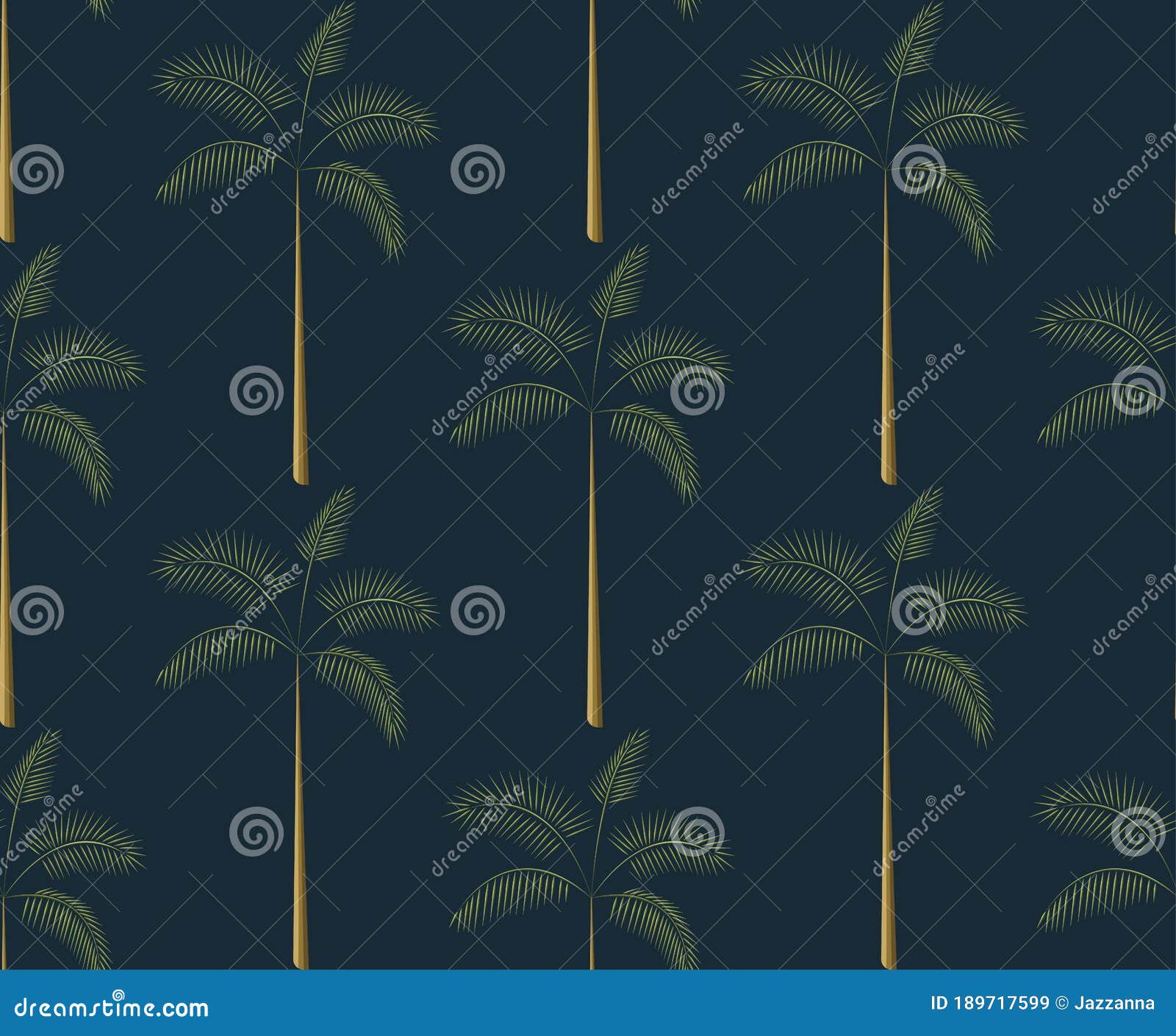Seamless Pattern Palm Tree Tropical Stock Vector - Illustration of ...