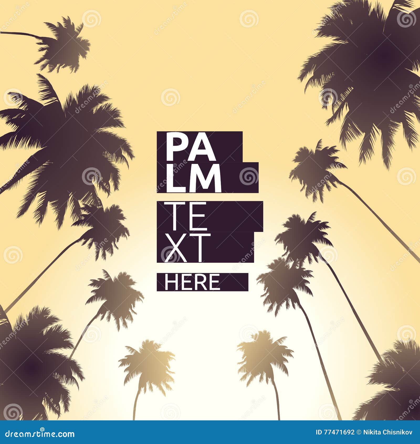 Palm vector background stock vector. Illustration of pattern - 77471692