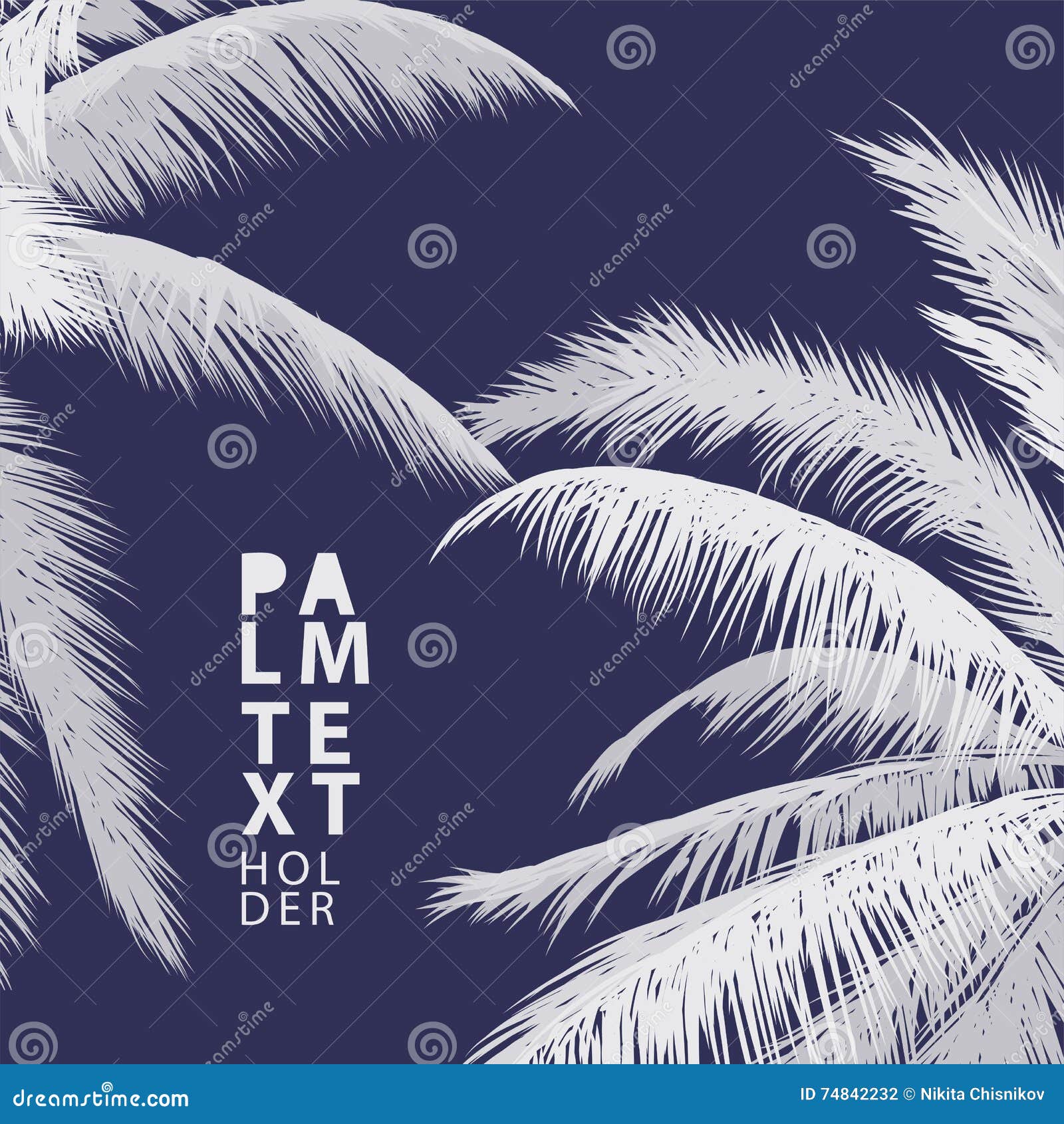 Palm vector background stock vector. Illustration of horizontal - 74842232