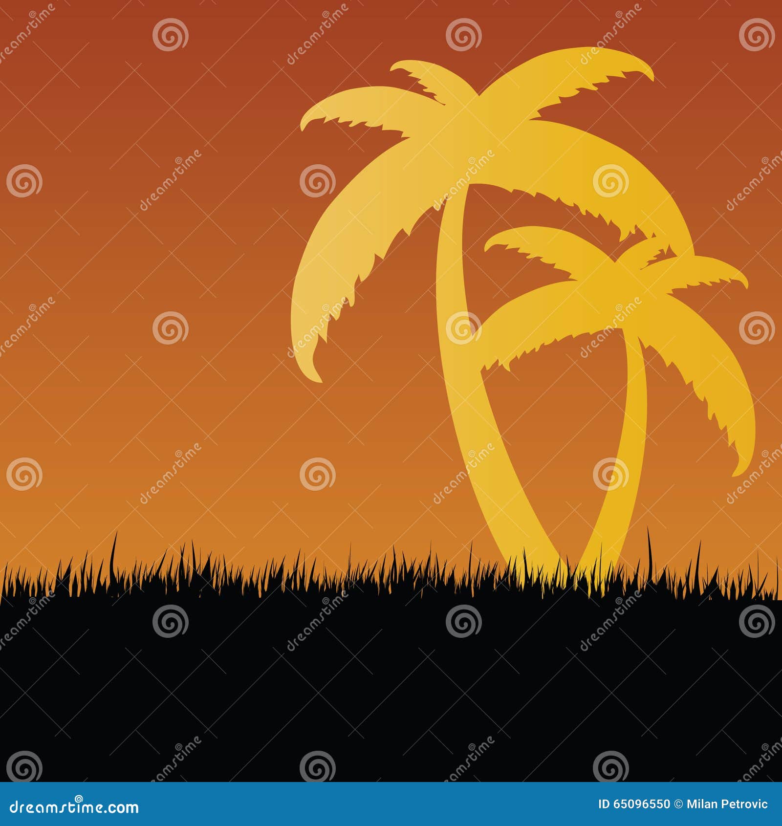 Palm vector in nature stock vector. Illustration of surrounding - 65096550