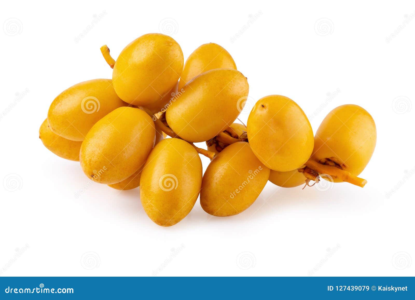 Palma Datilera Cruda Amarilla Aislada En El Fondo Blanco Imagen de ...