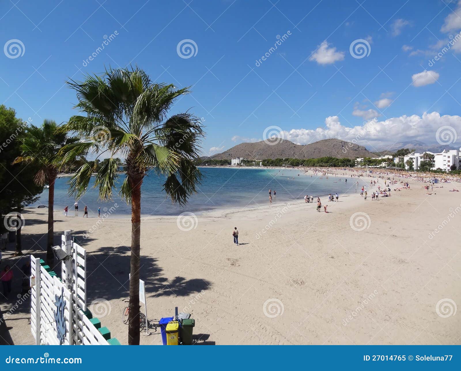 Palma De Mallorca: Alcudia Beach Stock Image - Image of palma, alcudia ...