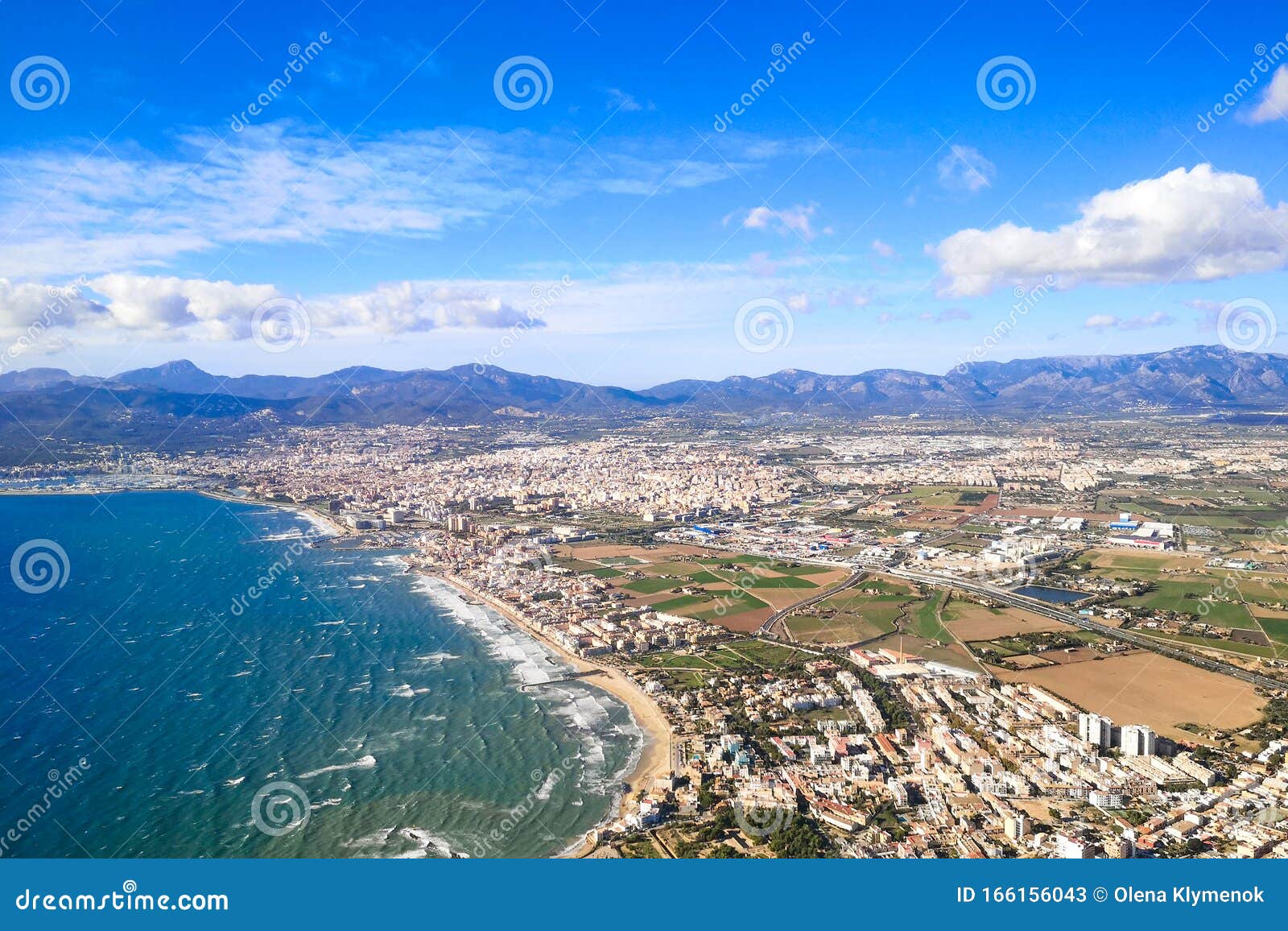 Palma De Mallorca Top View from an Airplane Stock Image - Image of ...