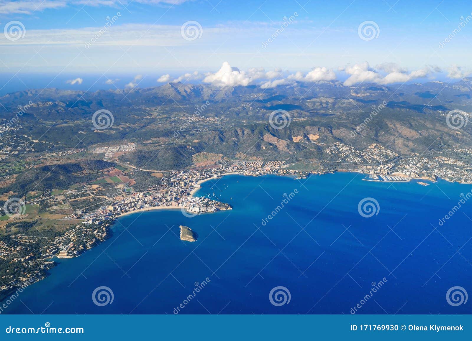 Palma De Mallorca Top View from an Airplane Stock Photo - Image of ...