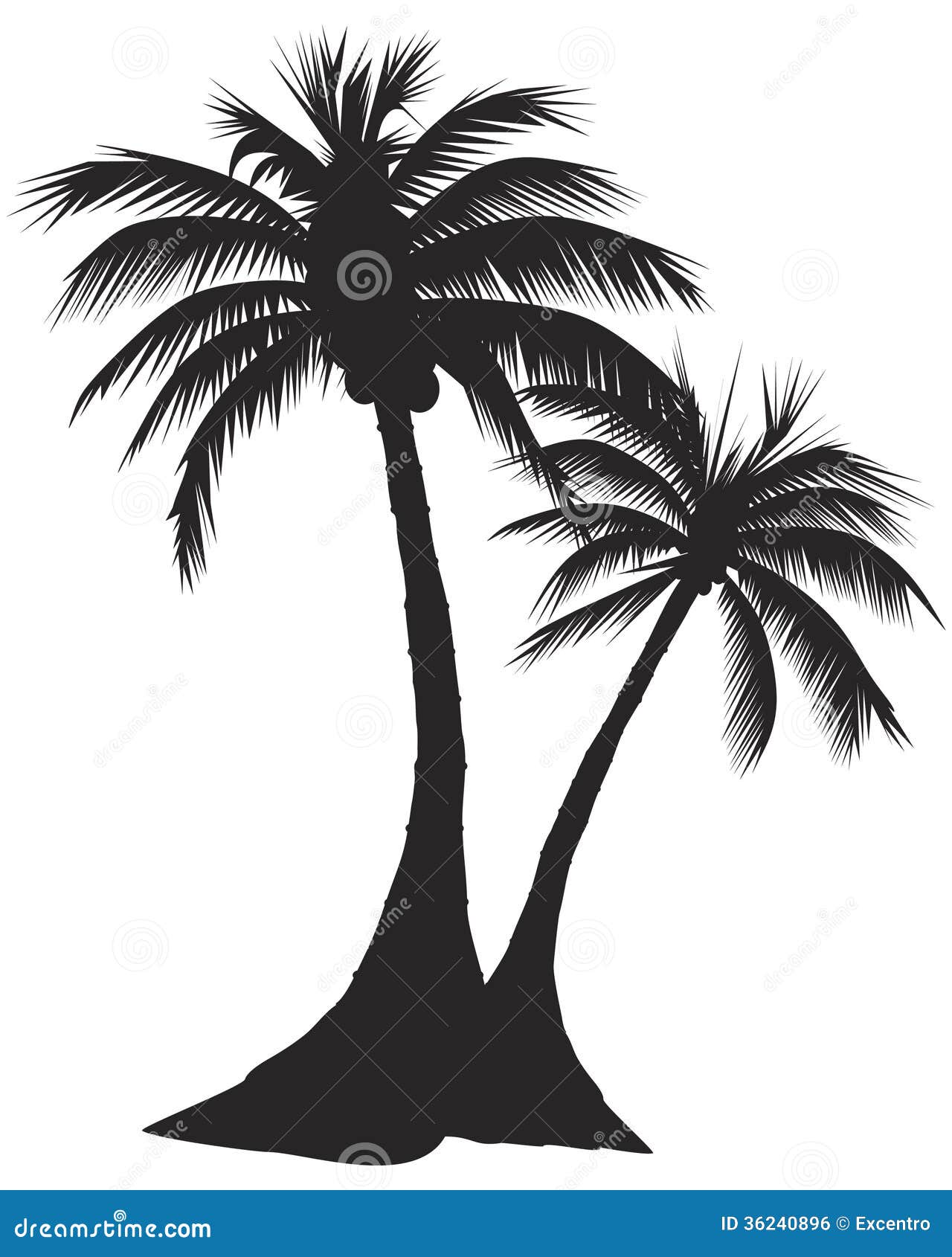 Palma dos ilustración del vector. Ilustración de plantas - 36240896